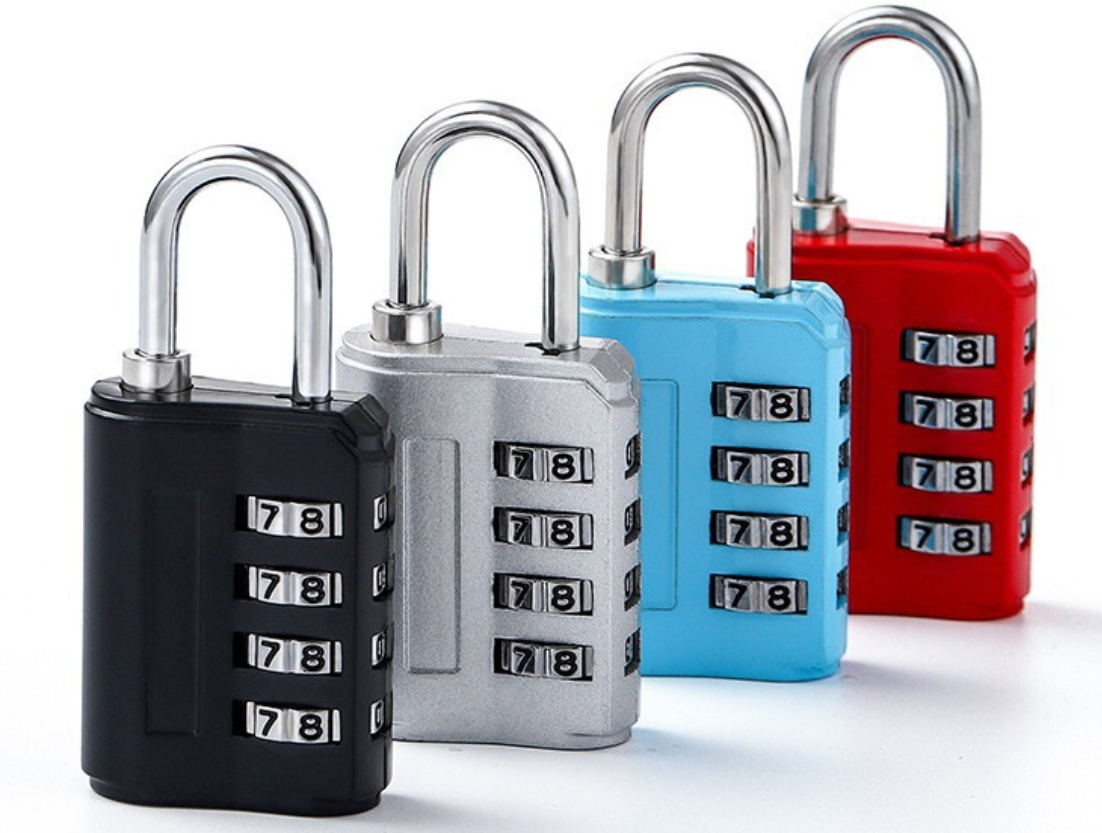 Lot de 4 Cadenas Code 4 Chiffres, Cadenas Valise Avion Petit Cadenas a ...