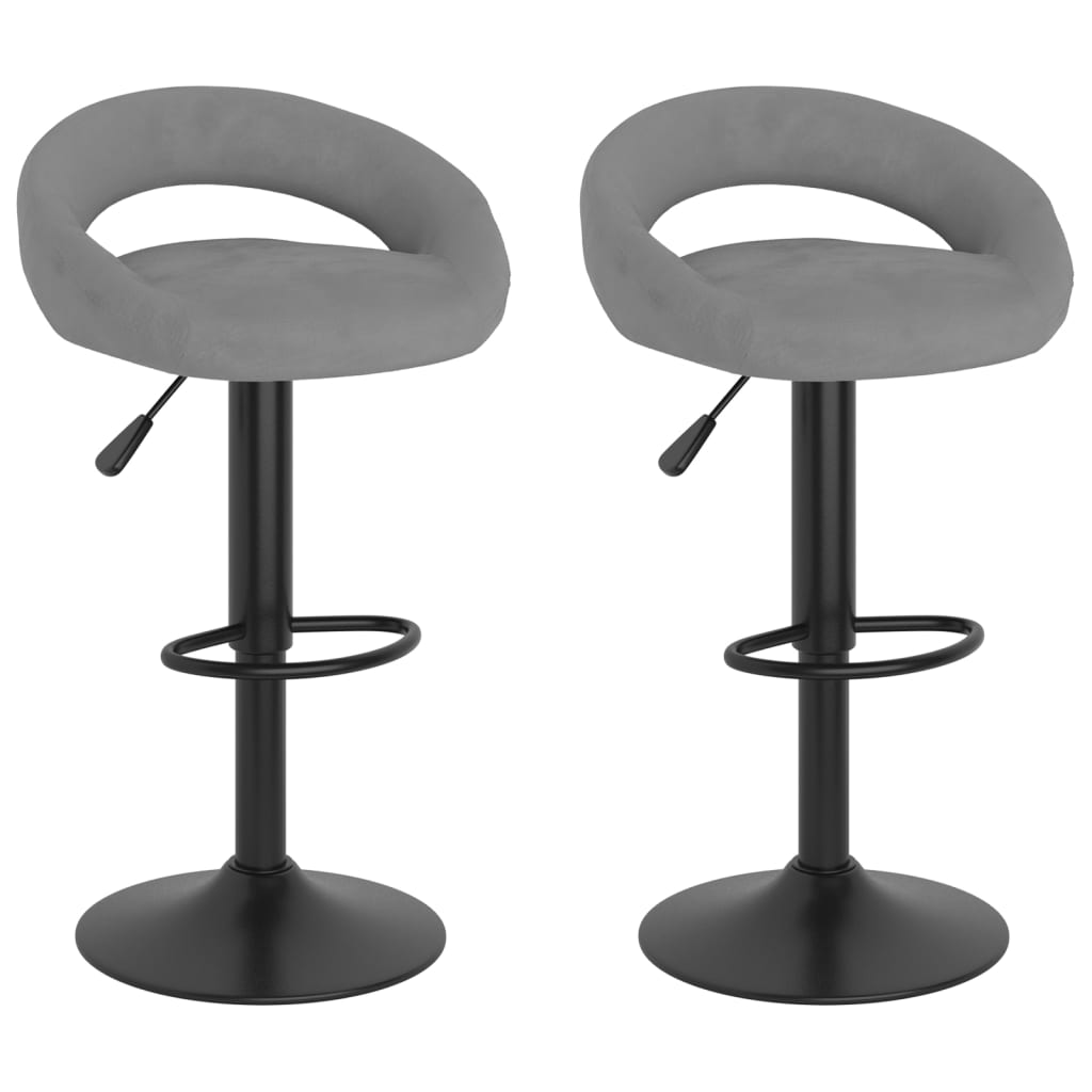Lot de 2 Tabourets de bar | Chaise haute | Tabouret Haut gris clair ...