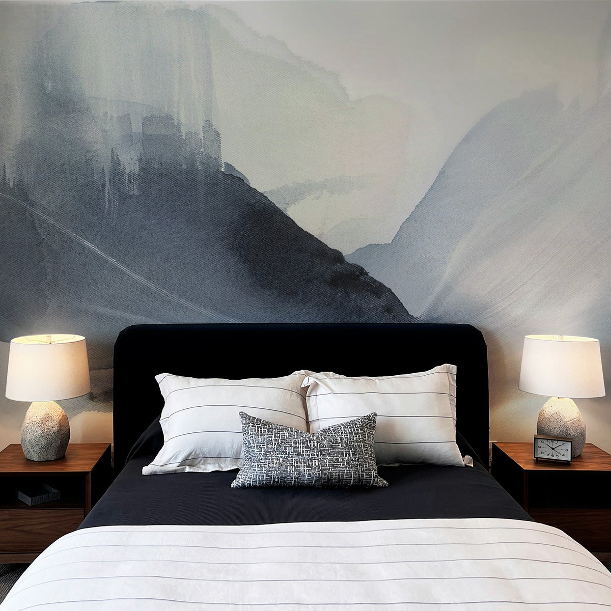 Papel pintado panorámico patrones abstractos acuarela, Colores 225 x ...