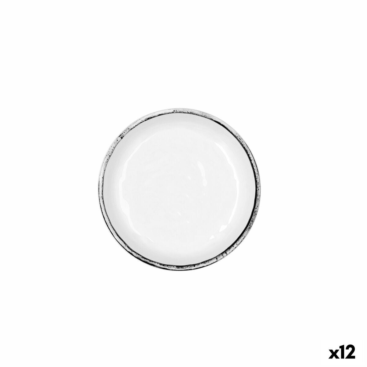 Ciotola Quid Select Filo Bianco Nero Plastica 14 x 3 cm (12 Unità ...