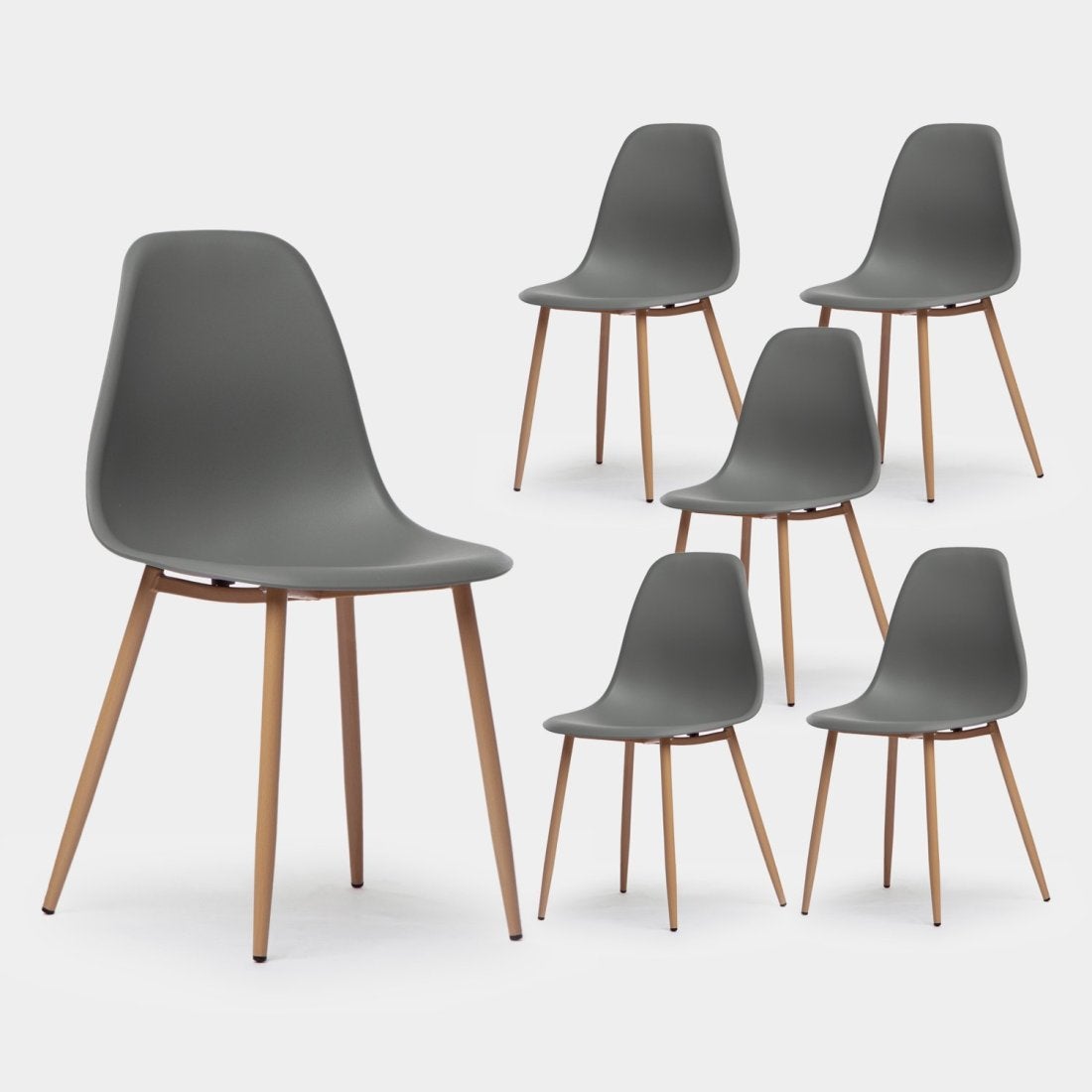 Packs 6 sillas Gris 45 x 80 cm | Leroy Merlin