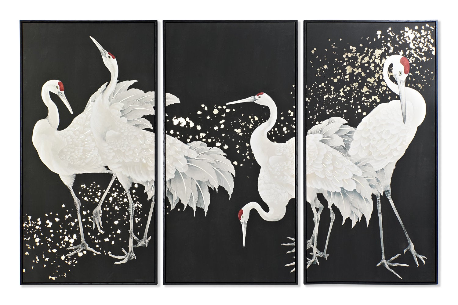 Tableau Set 3 Ps Toile 210X4X140 Encadré Hérons | Leroy Merlin