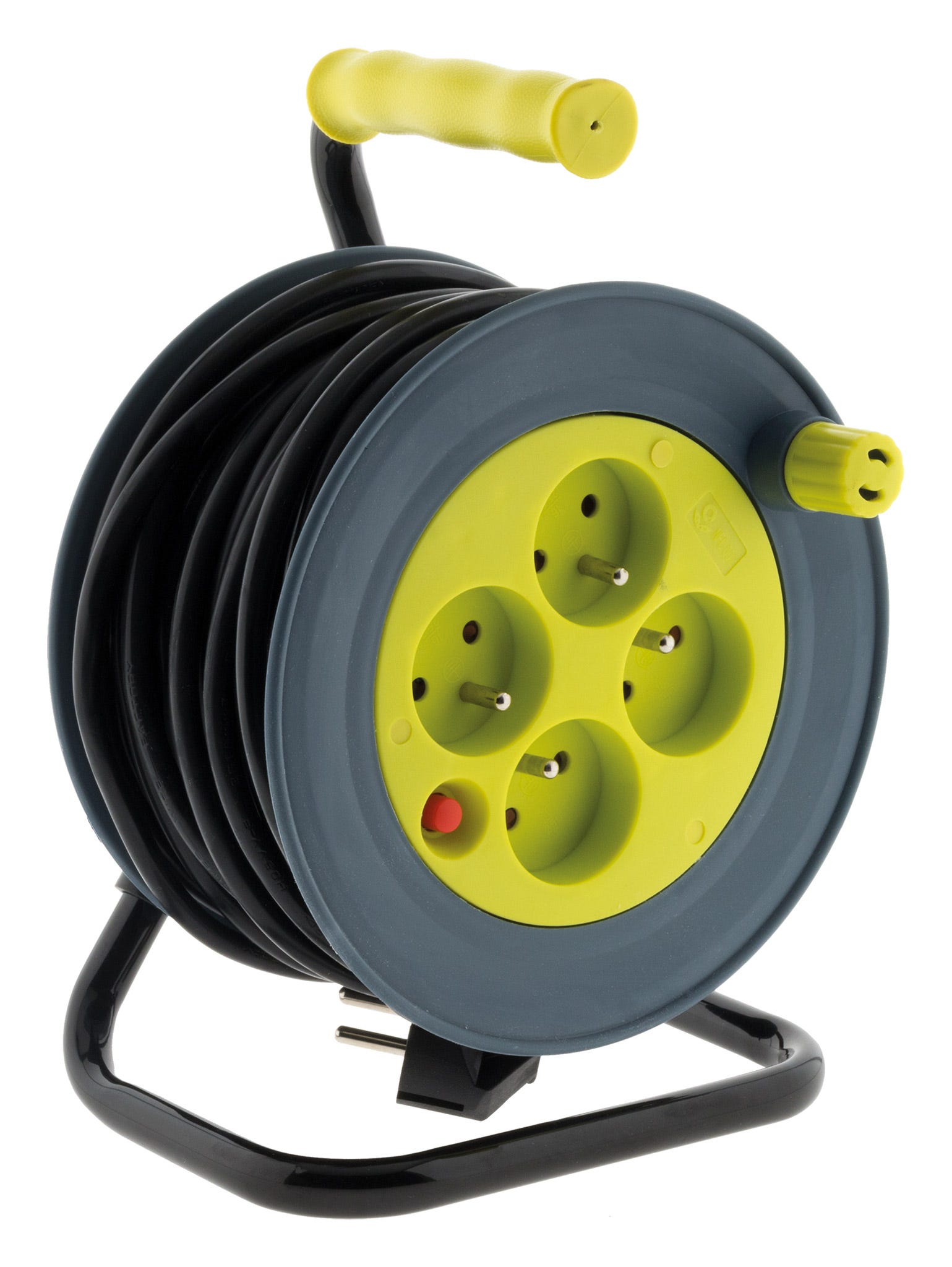 Enrouleur Ménager 4x2p T 15m 3g1 Mm² Jaune Zenitech Bricoman