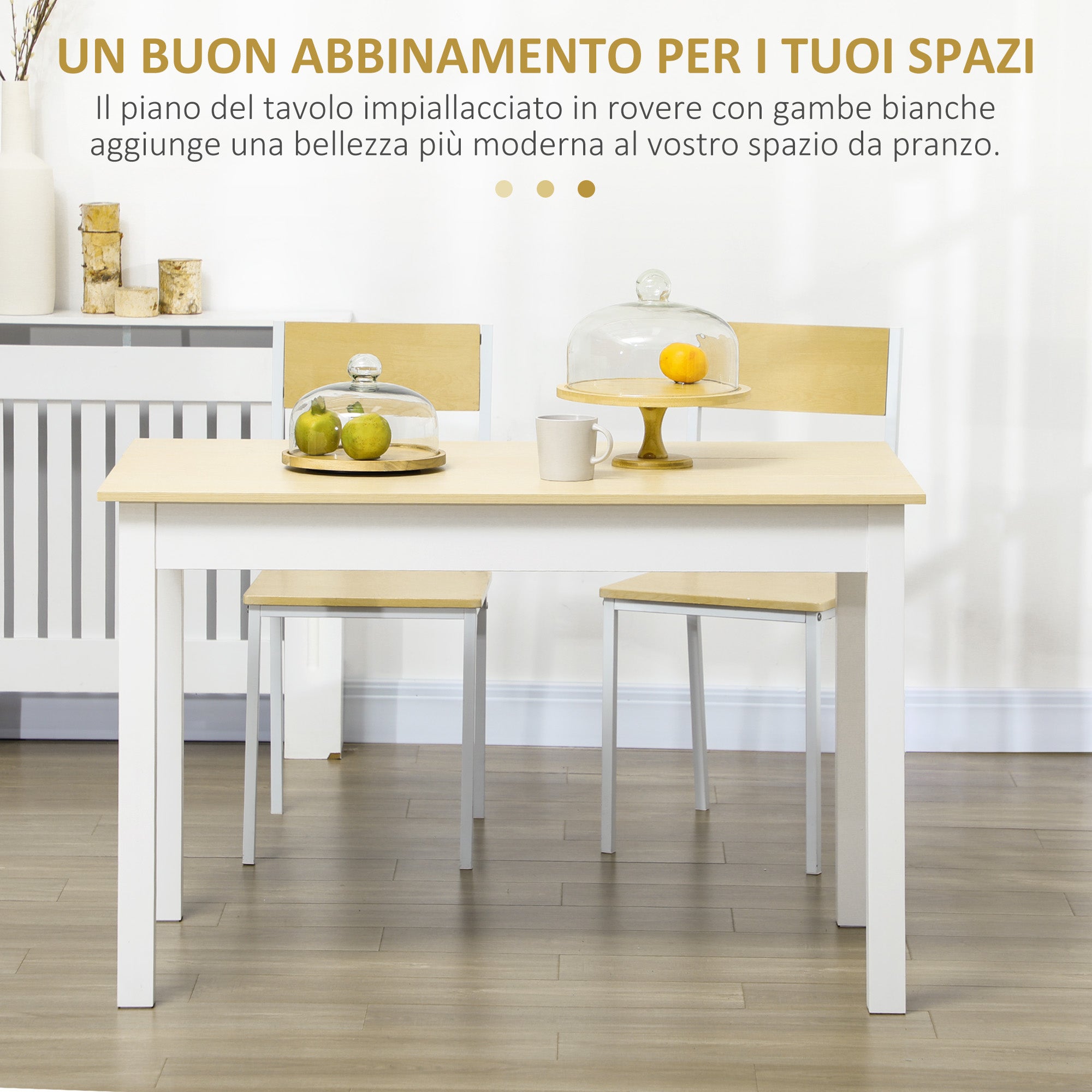 Moderna mesa de comedor bicolor con tablero grande para 4 a 6 personas ...
