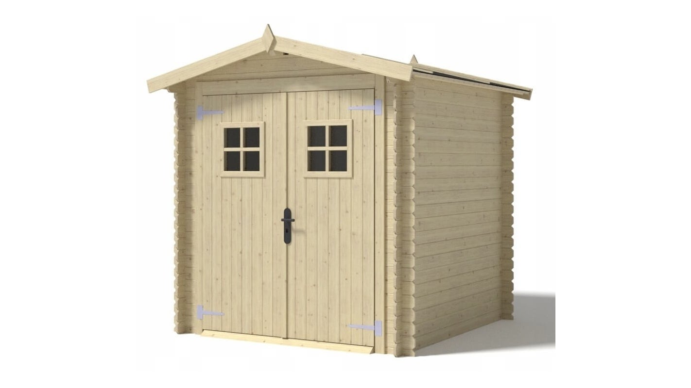 Abri de jardin en bois - 4m2 - 2x2m - Ep. 19mm - Couleur: naturel ... Abri de jardin en bois - 4m2 - 2x2m - Ep. 19mm - Couleur: naturel ...