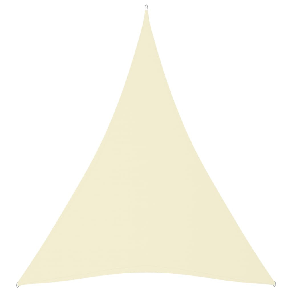 Toldo de vela triangular de tela oxford crema 5x7x7 m | Leroy Merlin