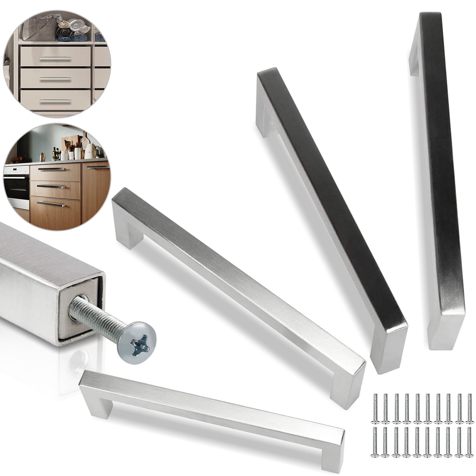 Mango de muebles de acero de acero inoxidable 10x mango de la barra de ...