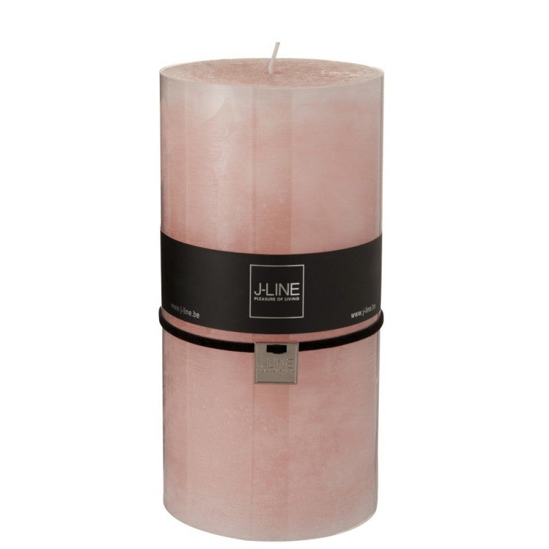 Vela cilíndrica rosa polvo xxl - 140h Alt. 20 cm | Leroy Merlin