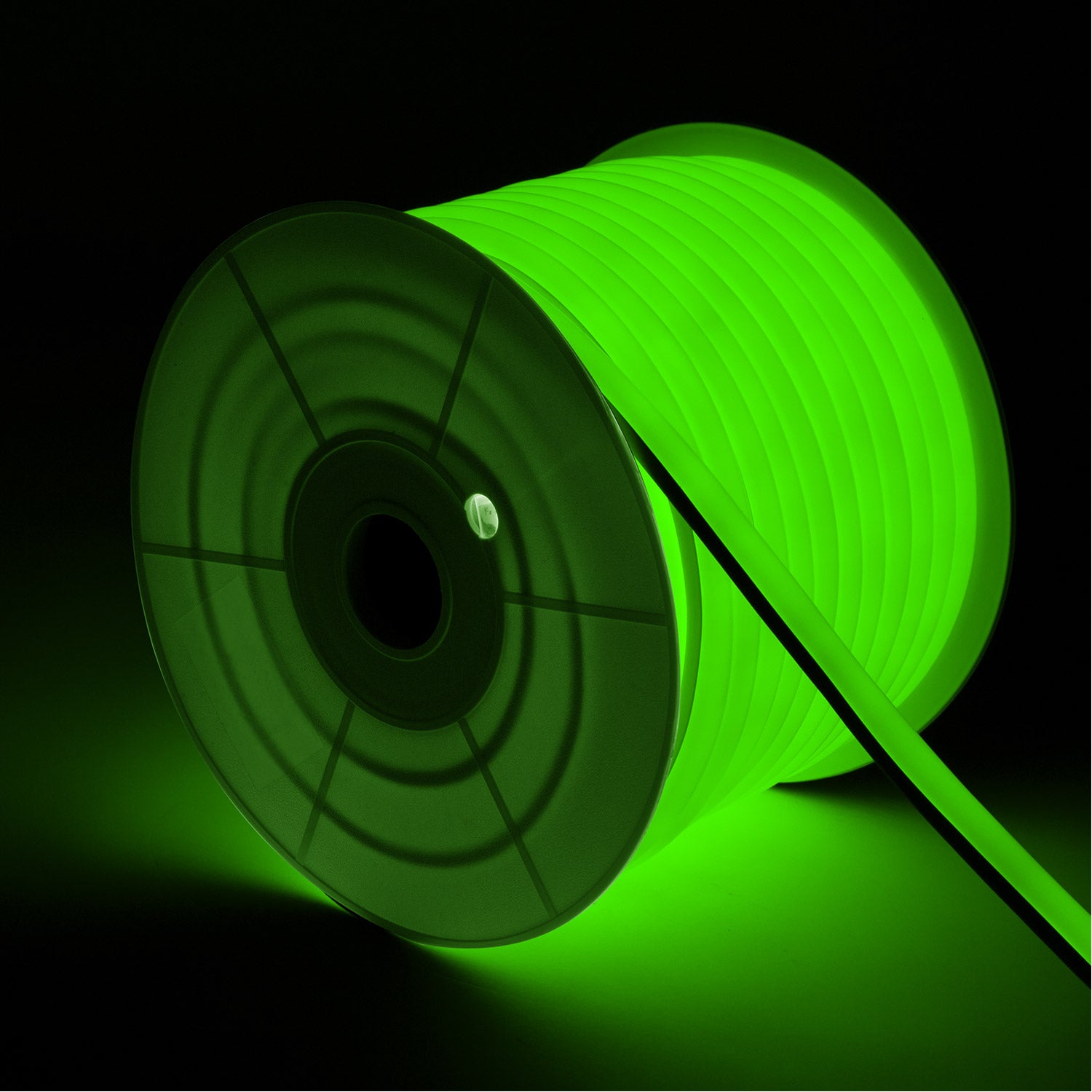 Tira LED Neón Regulable 220V BOBINA 50m Verde Semicircular 180 7.5W/m ...