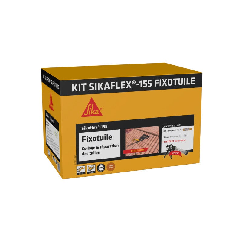 Kit mastic-colle souple SIKA Sikaflex Fixotuile - Terre cuite - 24 ...
