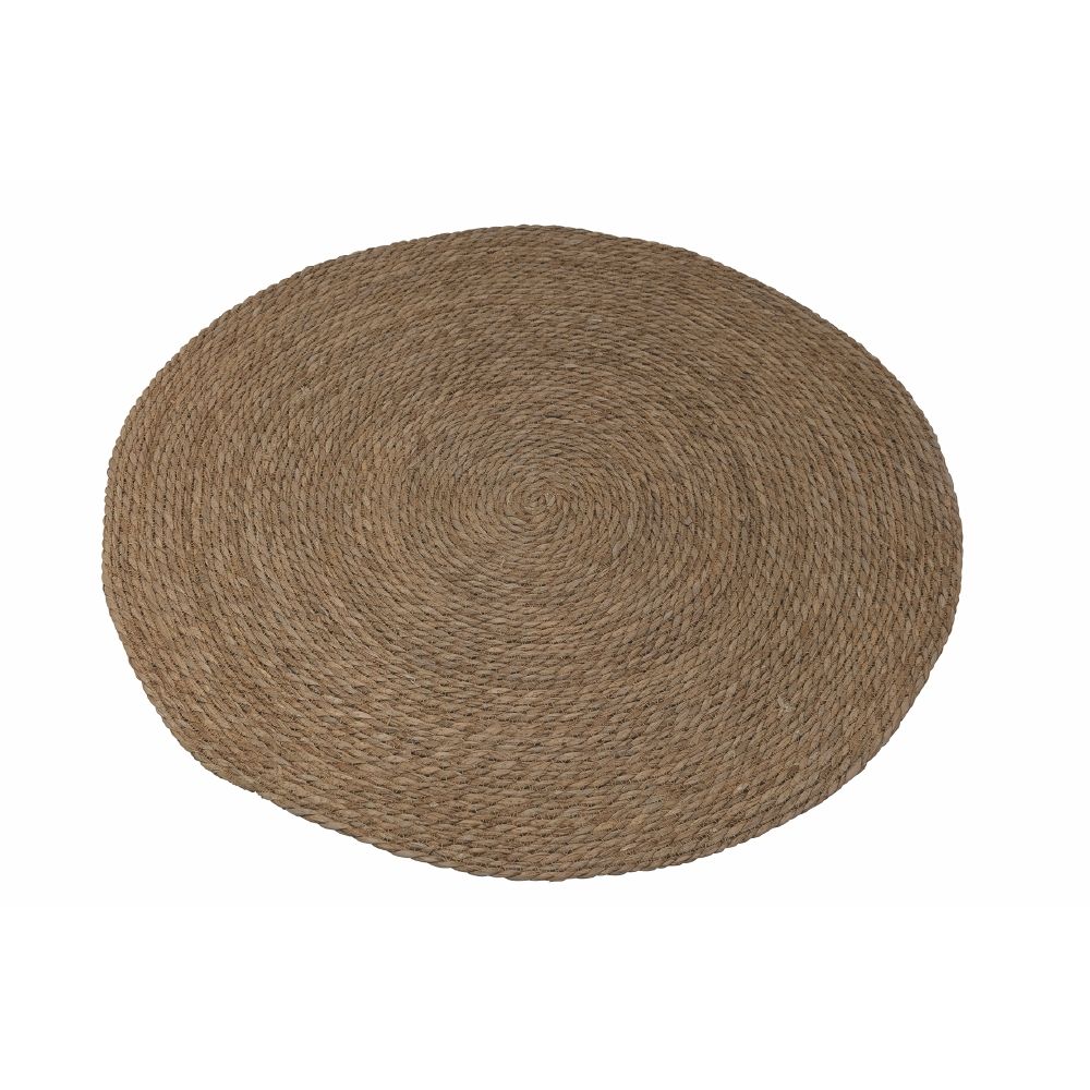 Tappeto Tondo, "Natural", Vimini, Marrone, 80cm | Leroy Merlin