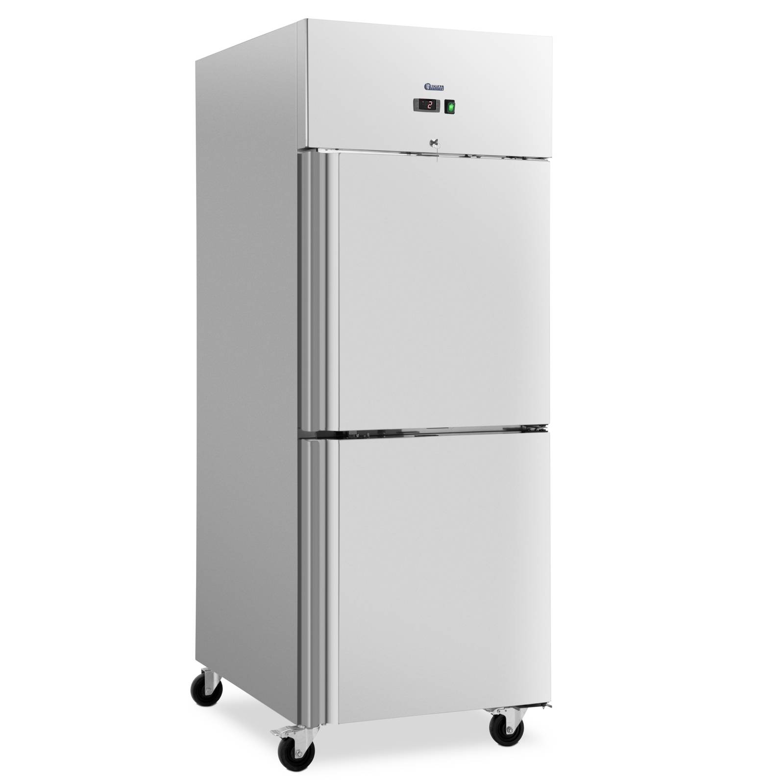 Frigorifero professionale - 750 l - Acciaio inox - 2 porte - 4 ruote ...