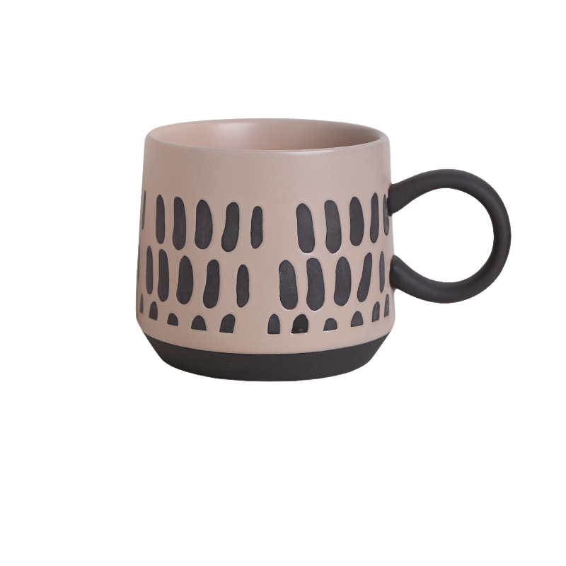 Ensemble de tasses à décor engobe de 450 ml - Transformation au four ...