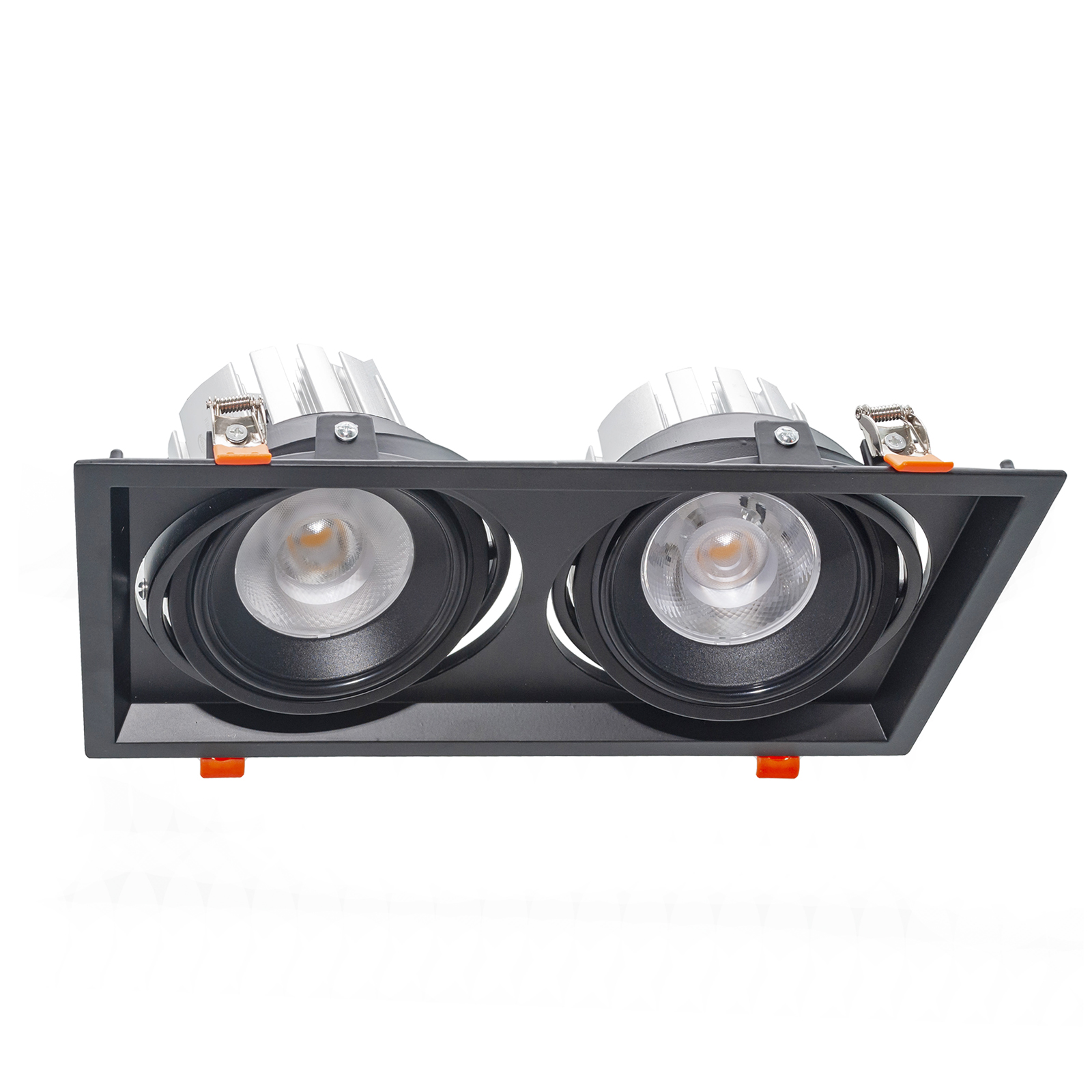 60W AR111 LED 60W double spot encastré plafonniers magasin 230V 5400lm COULEUR NOIRE 6000K ...