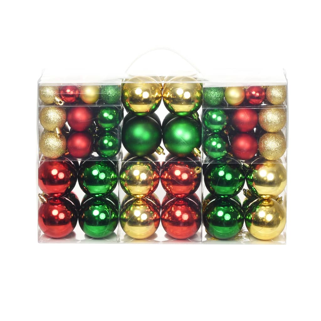 Boules de No?l 100 pcs Rouge/Doré/Vert | Leroy Merlin