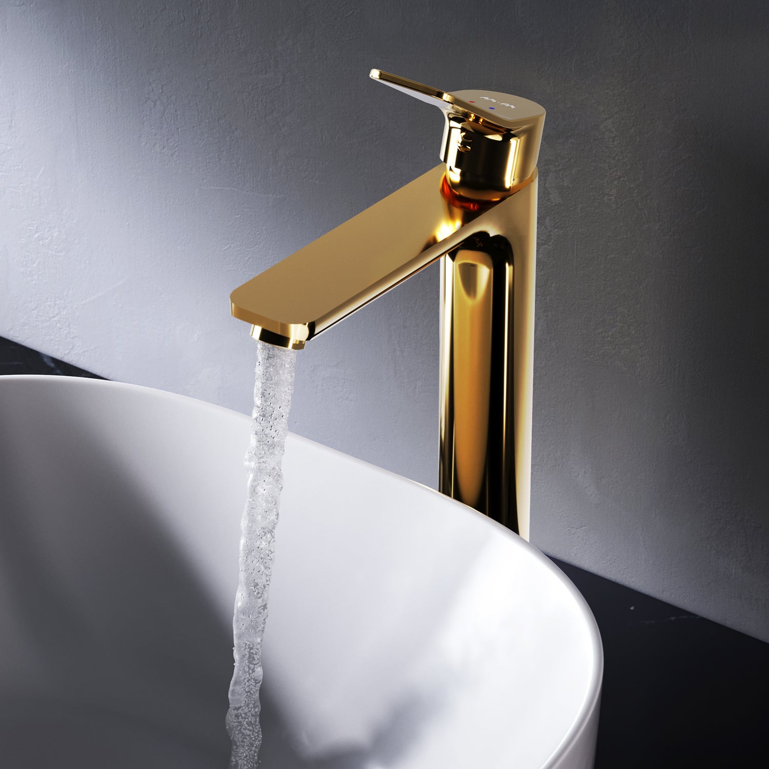 Mitigeur de lavabo Robinet Salle de Bain, Doré, X-Joy FXA92099 AM.PM | Leroy Merlin