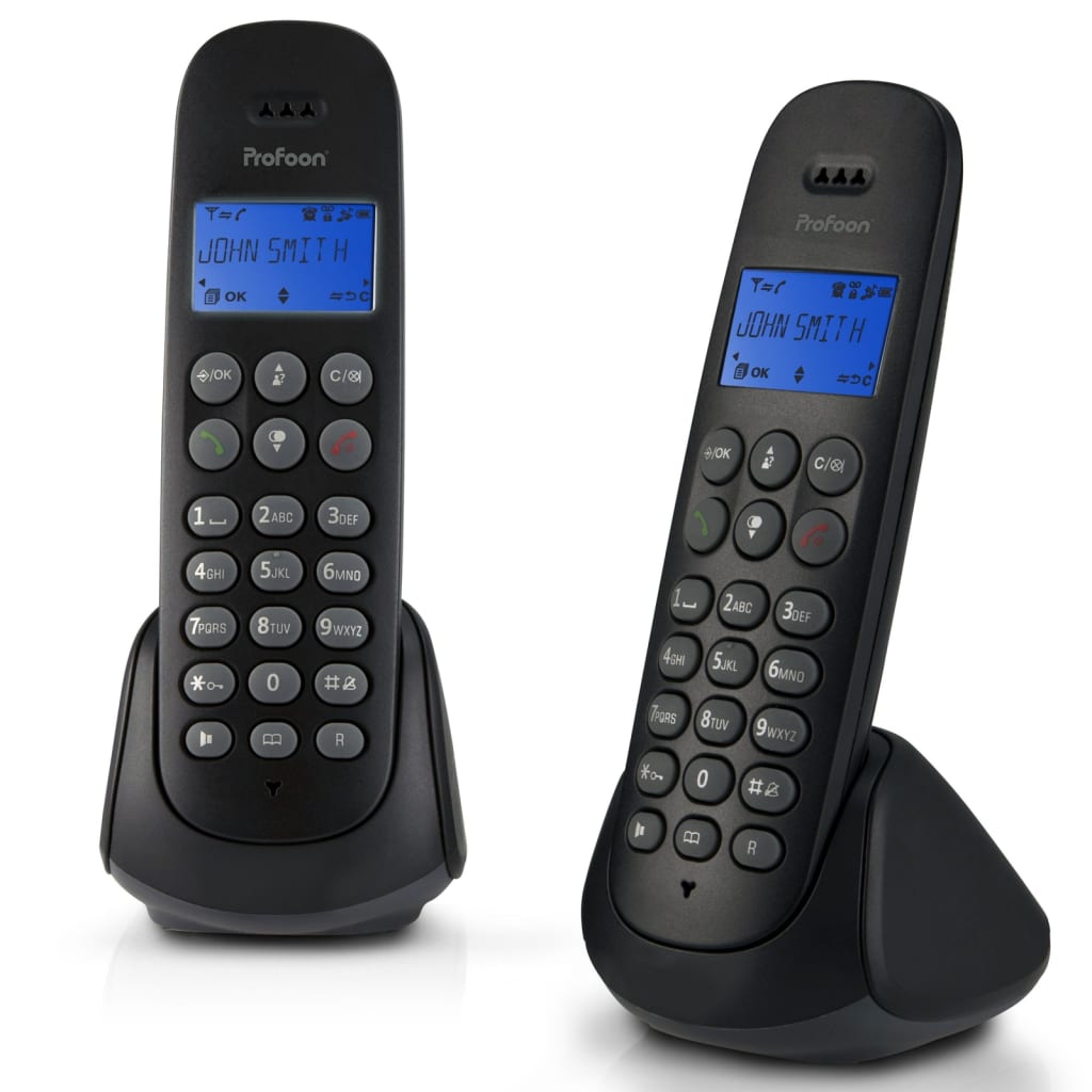Téléphone DECT PDX-320 Ensemble double Noir Profoon | Leroy Merlin