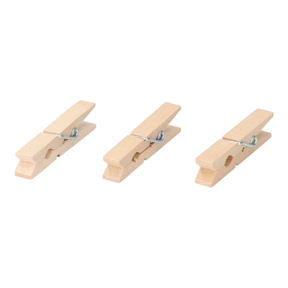 Pack 24 pinzas de madera 7cm edm | Leroy Merlin