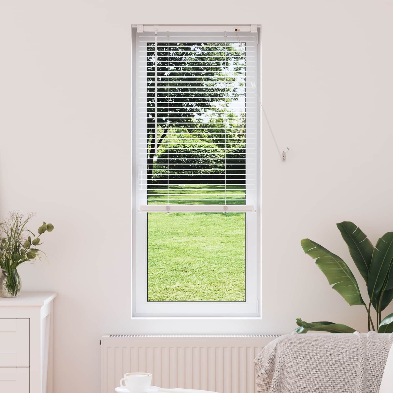 Store Vénitien Réglable Blanc 150 x 60 cm PVC vidaXL | Leroy Merlin