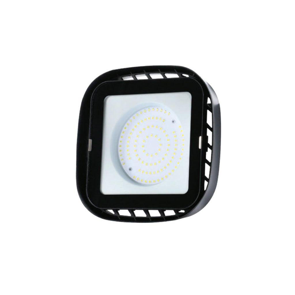 Cloche LED SMD industrielle 100W Square Couleur Noir 6500K IP65 | Leroy ...