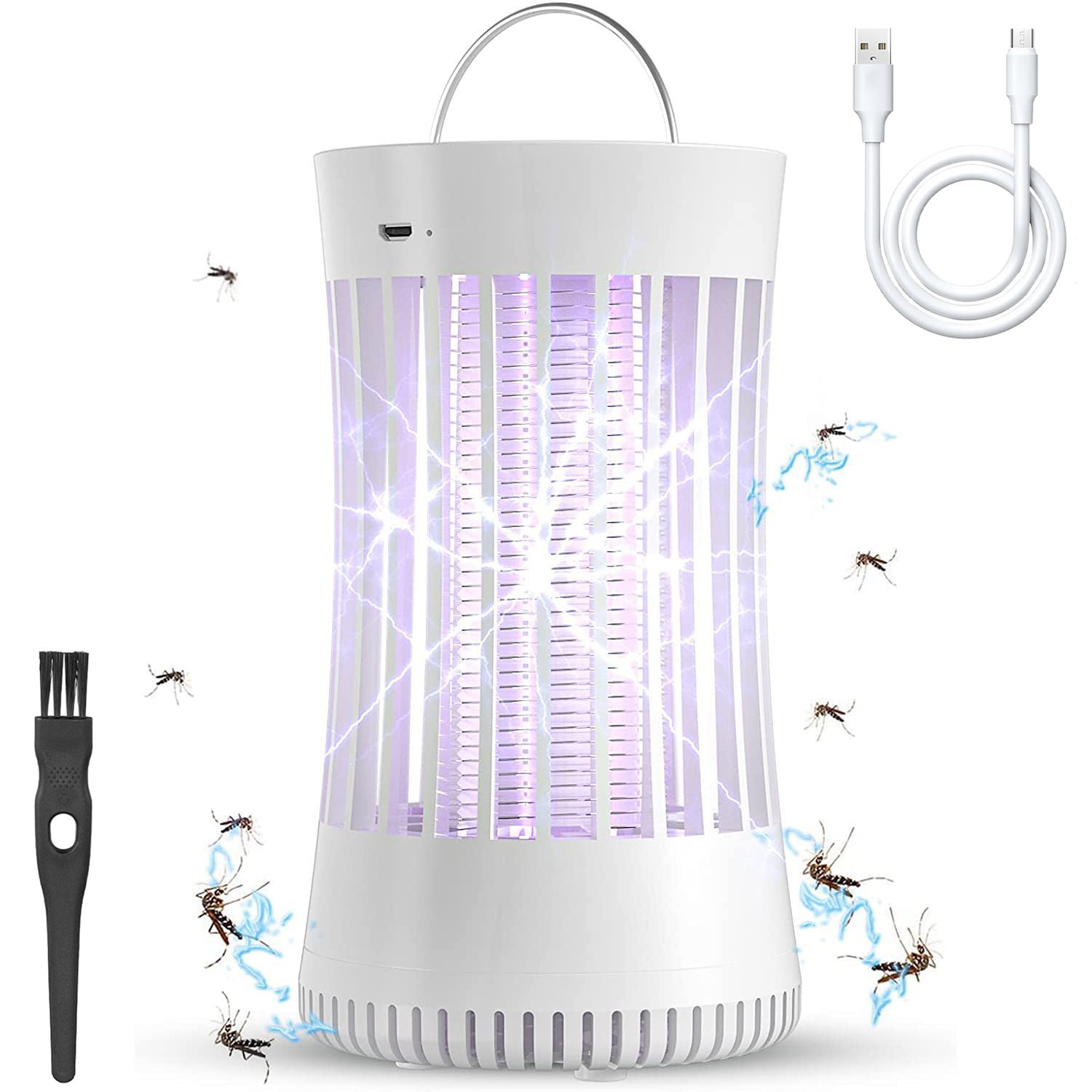 Zapper électrique d'intérieur 2 en 1, tueur de moustiques haute tension ...
