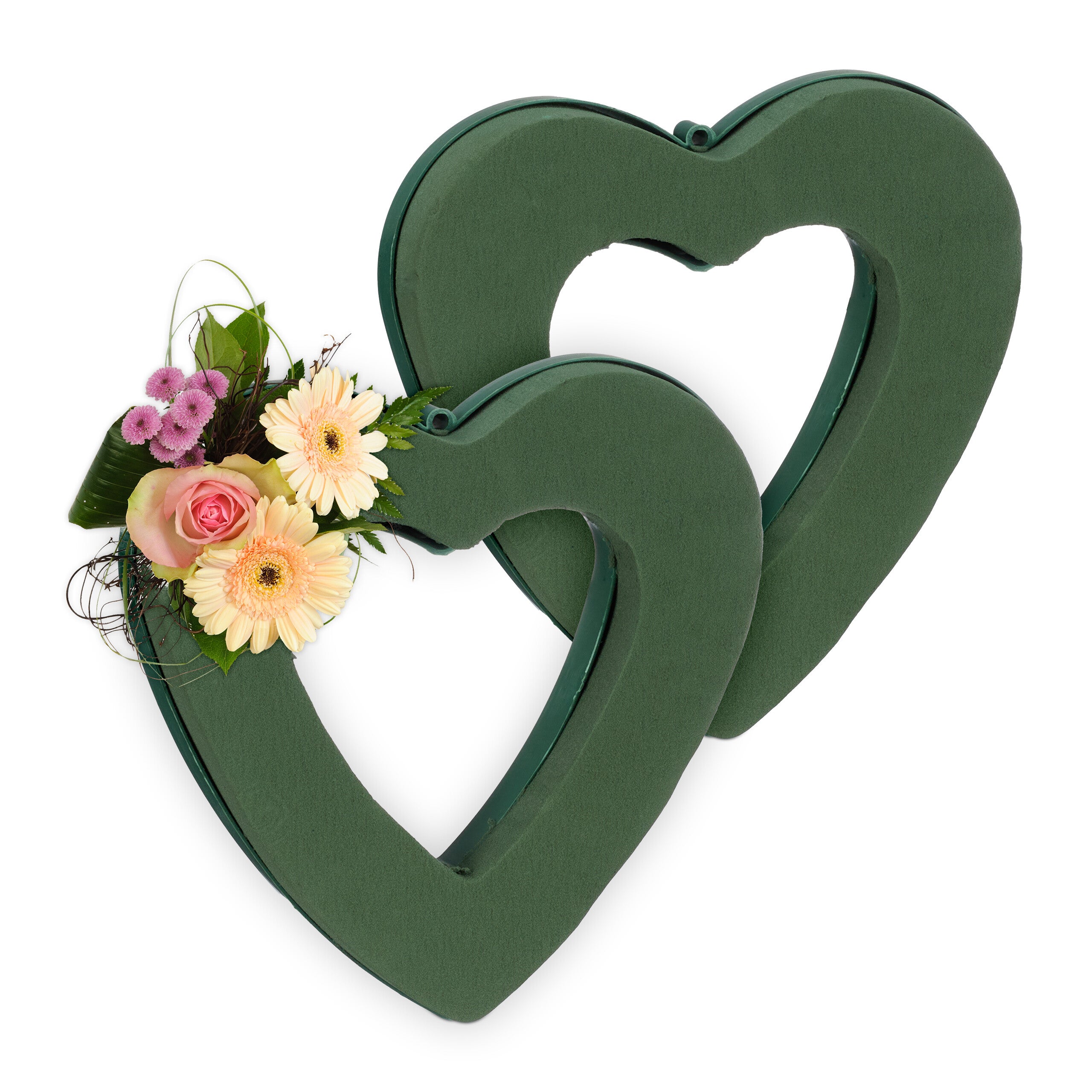 Relaxdays Mousse florale pour fleurs fraîches, lot de 2, cœur, HxLxP ...