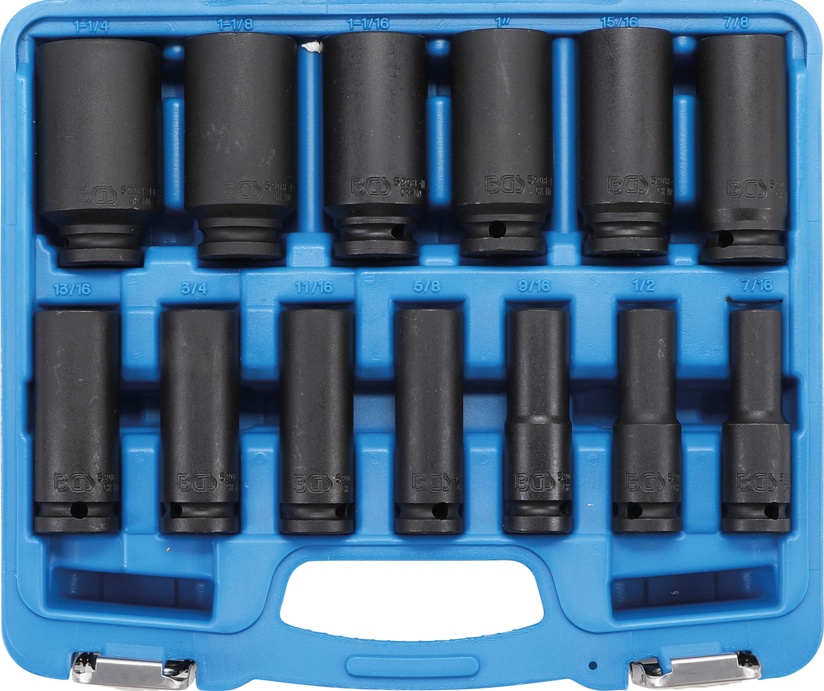 BGS Set di bussole esagonali, profonde | 12,5 mm (1/2") | dimensioni ...