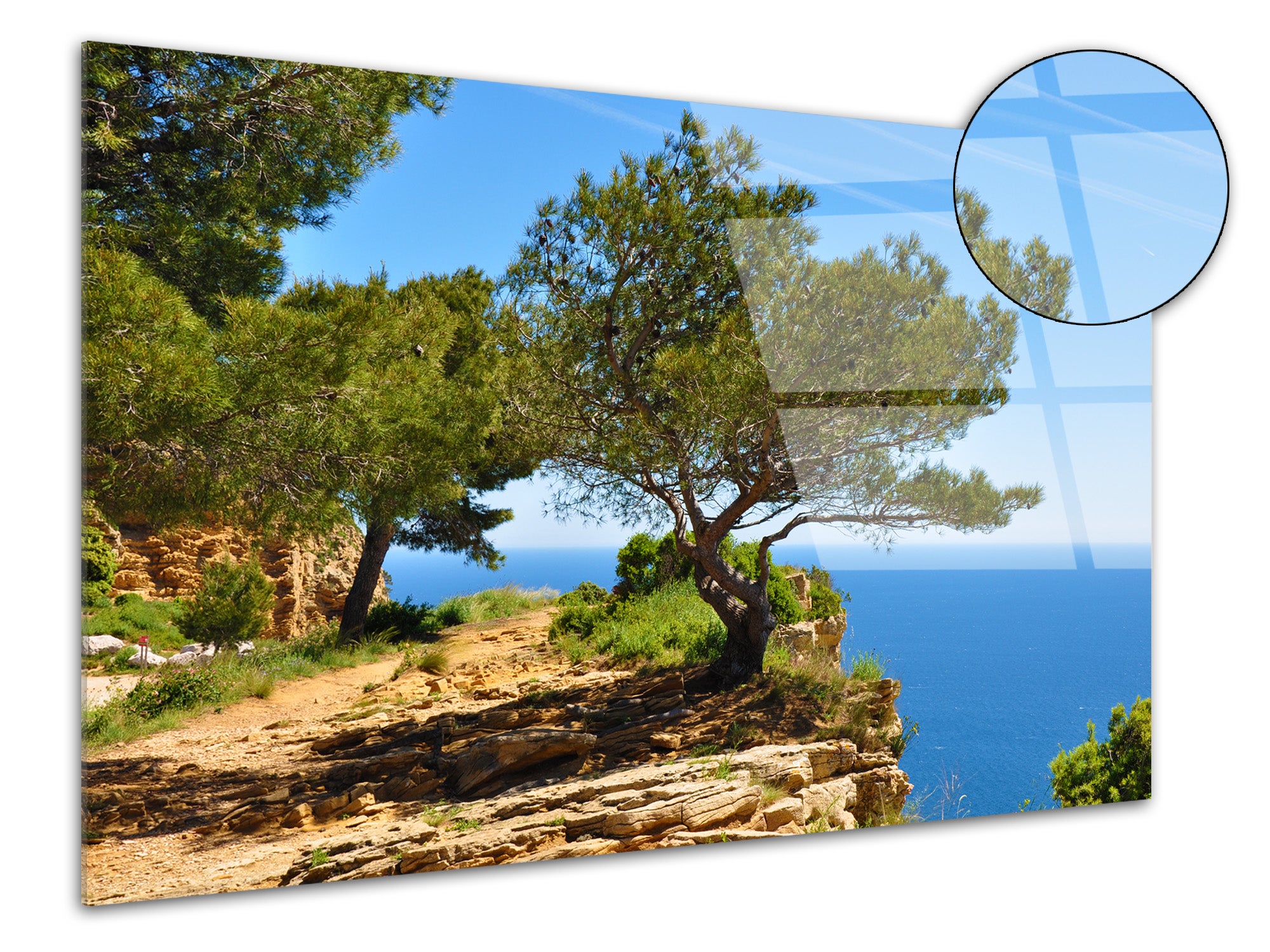 Tableau plexiglas décoratif paysage de la côte d'azur | Leroy Merlin