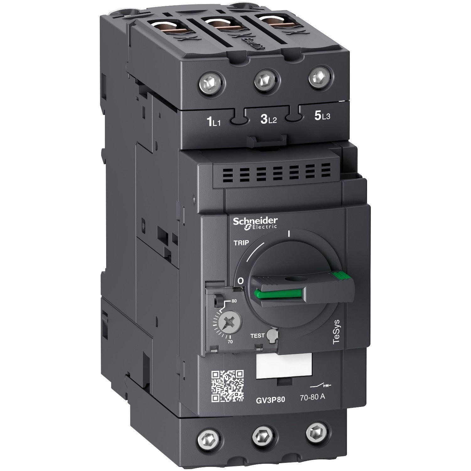 GV3P80 - disjoncteur moteur Schneider magnéto-thermique GV3P - 70 à 80A ...