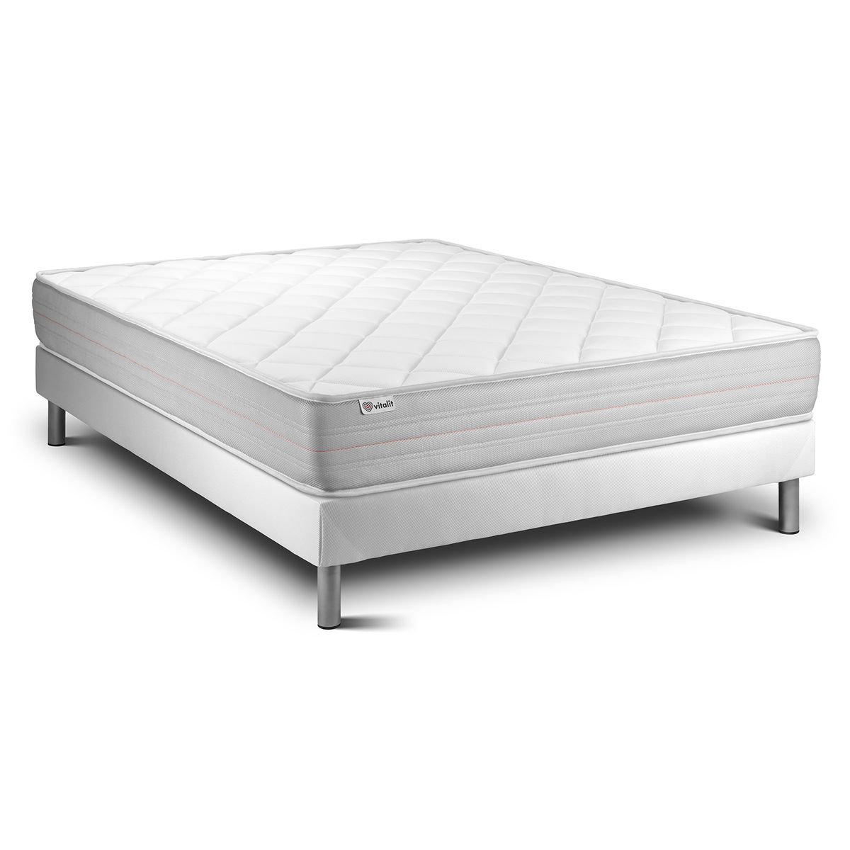 Ensemble matelas 180 x 200 cm VITALMEMO - Mousse polyuréthane à mémoire de forme - Ep : 18 cm ...