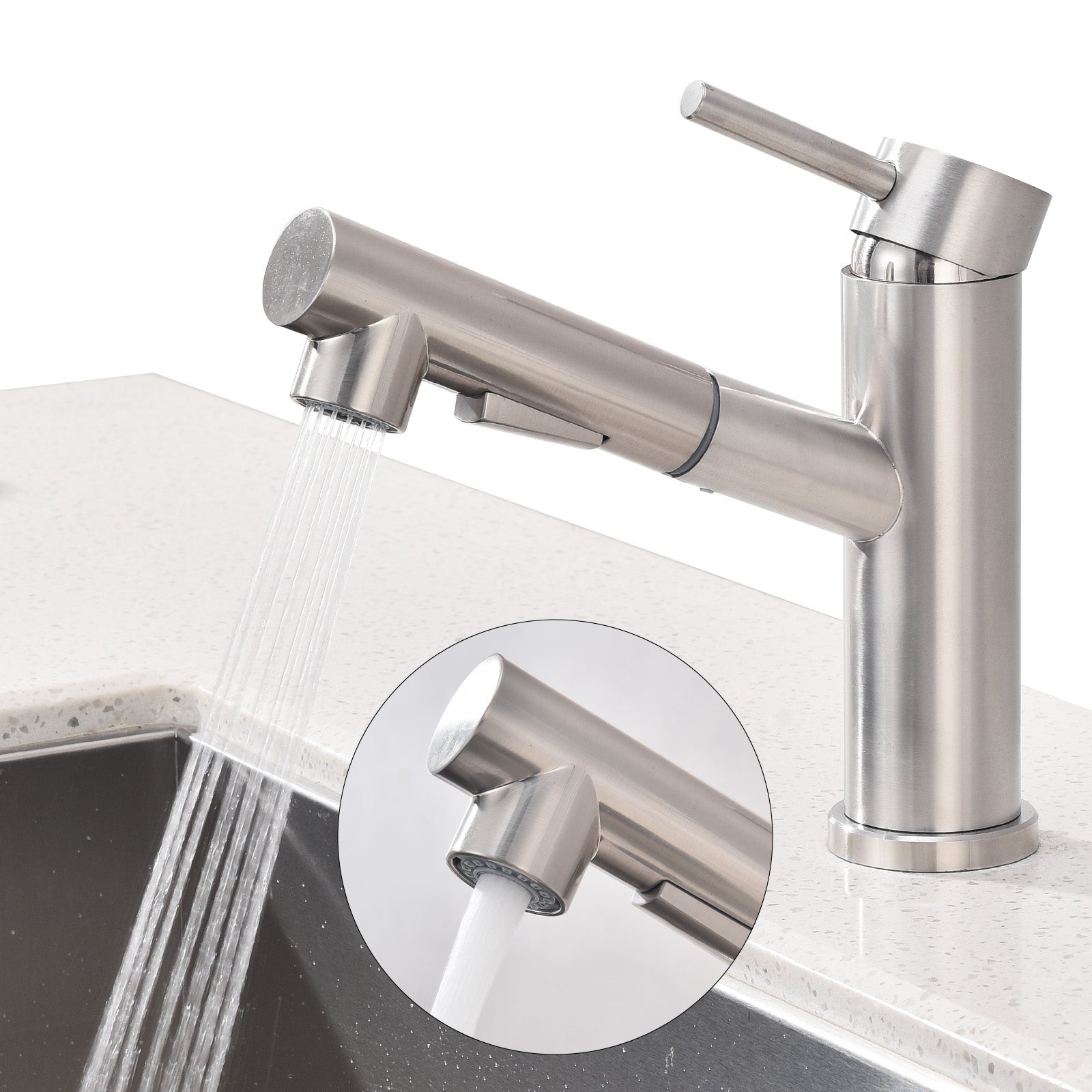 Robinet de Cuisine avec 2 Modes Mitigeur Cuisine avec Douchette ...