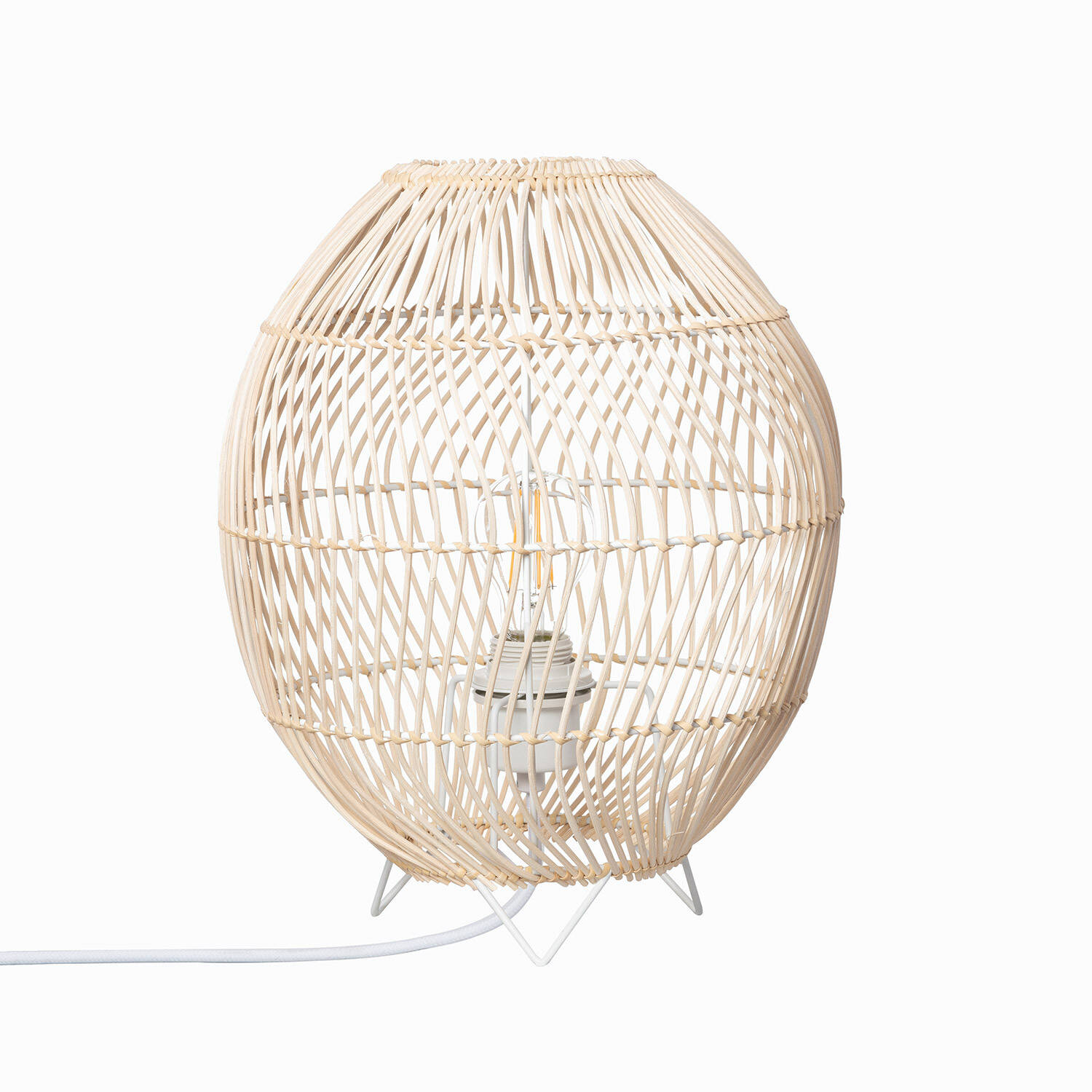 Lampe à Poser Rotin Sagra Naturel | Leroy Merlin