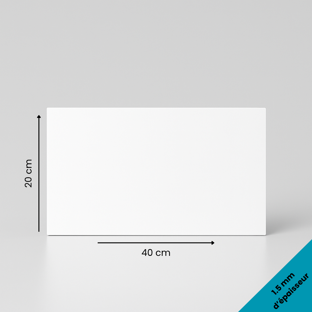 Plaque PVC rigide blanche 200 x 400 mm – Ép. 1,5 mm – Découpe sur ...