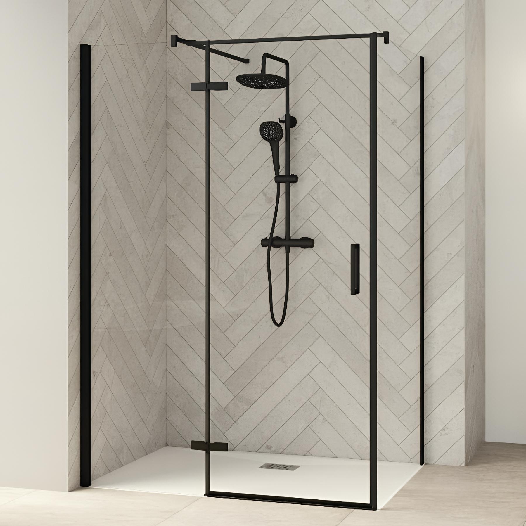 KINEDO SMART DESIGN Puerta de ducha pivotante sin umbral con 1 fijo ...