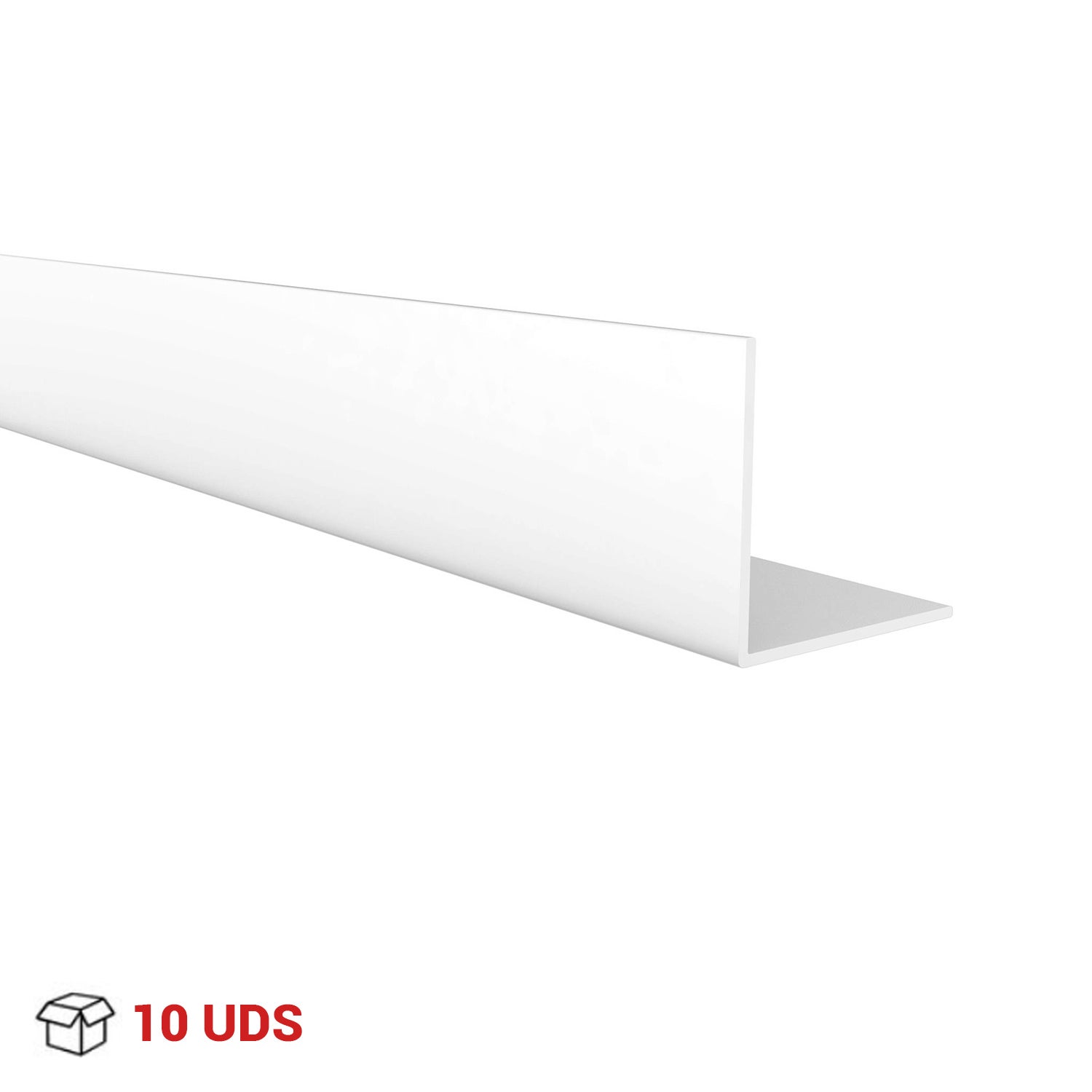Perfil de Ángulo | Fabricado en PVC | Acabado en Blanco | Medidas 25*25 ...