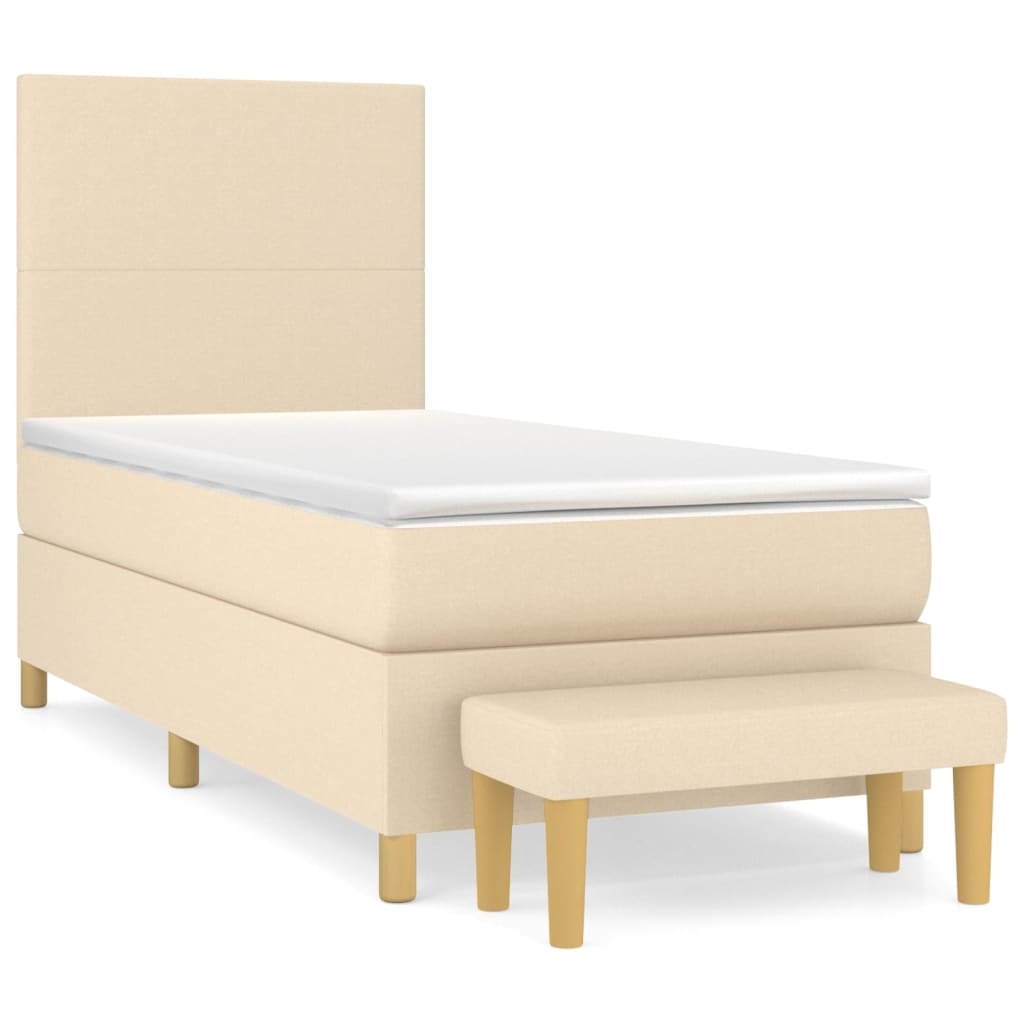 Cama para adulto | Cama individual | Cama box spring con colchón tela ...