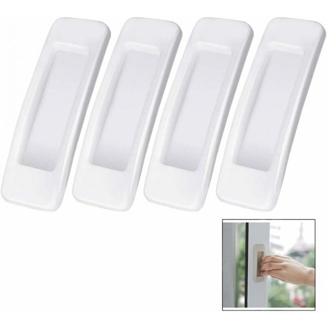 Poignée de porte coulissante monobloc auto-adhésive - blanche | Leroy ...