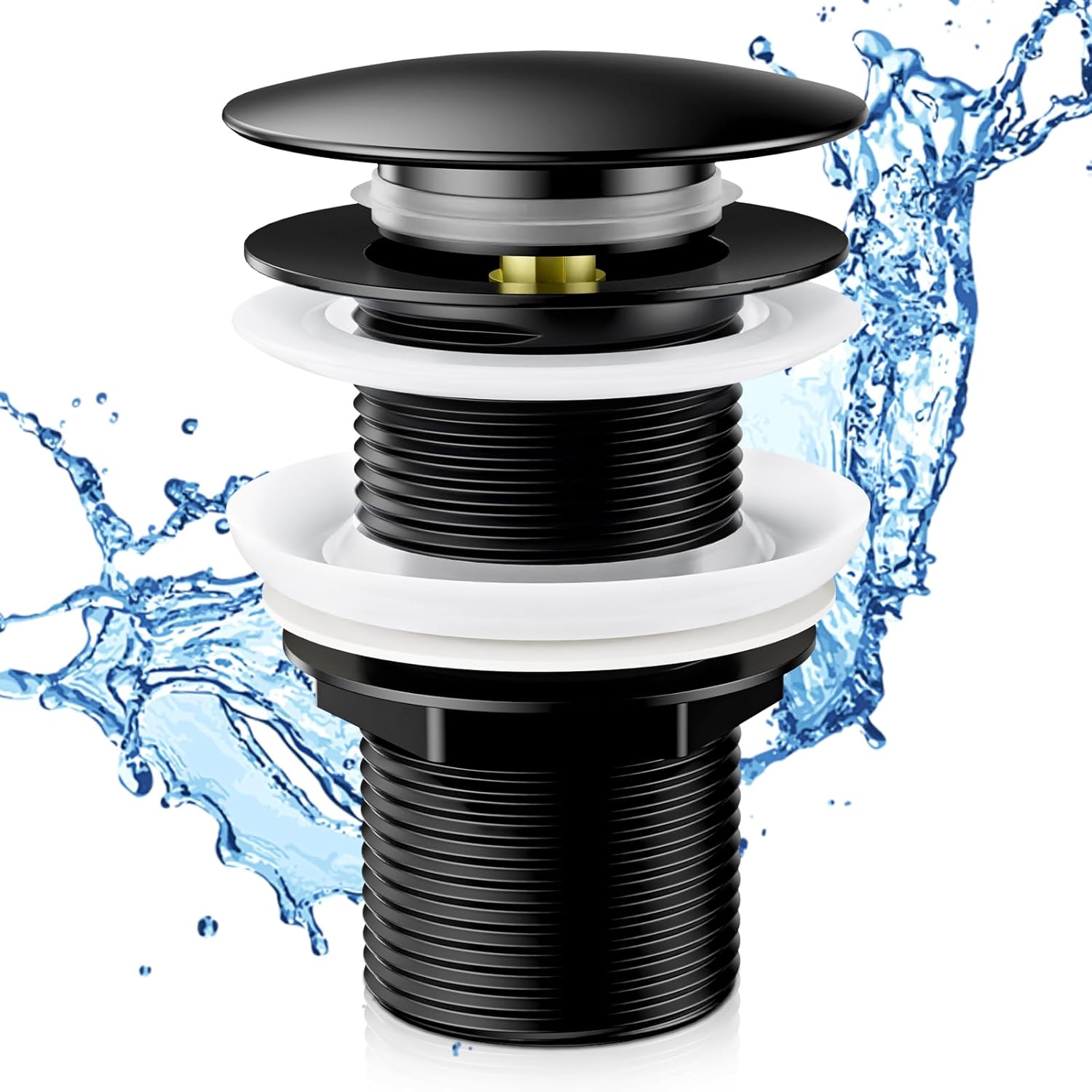 Sink Plug without Overflow, Plug, Black Basin Waste Without Overflow ...