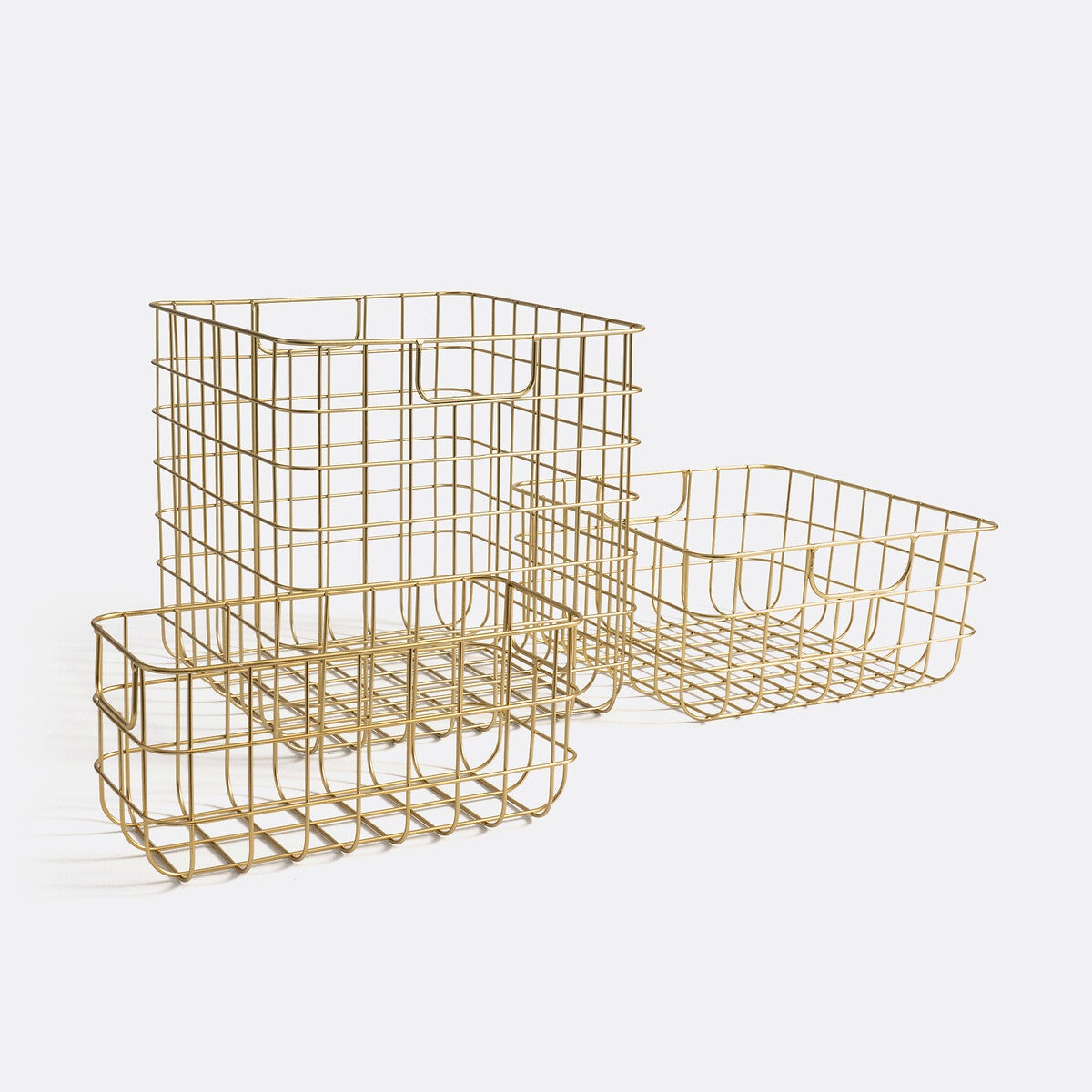 Paniers métal acier filaire, Pikoa - Or - taille unique | Leroy Merlin