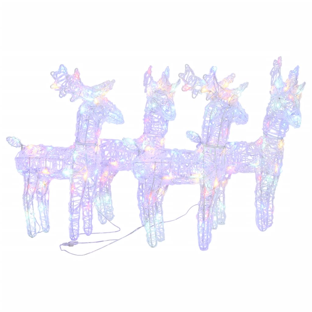 Renna di Natale 4 pezzi 160 LED multicolore acrilico | Leroy Merlin