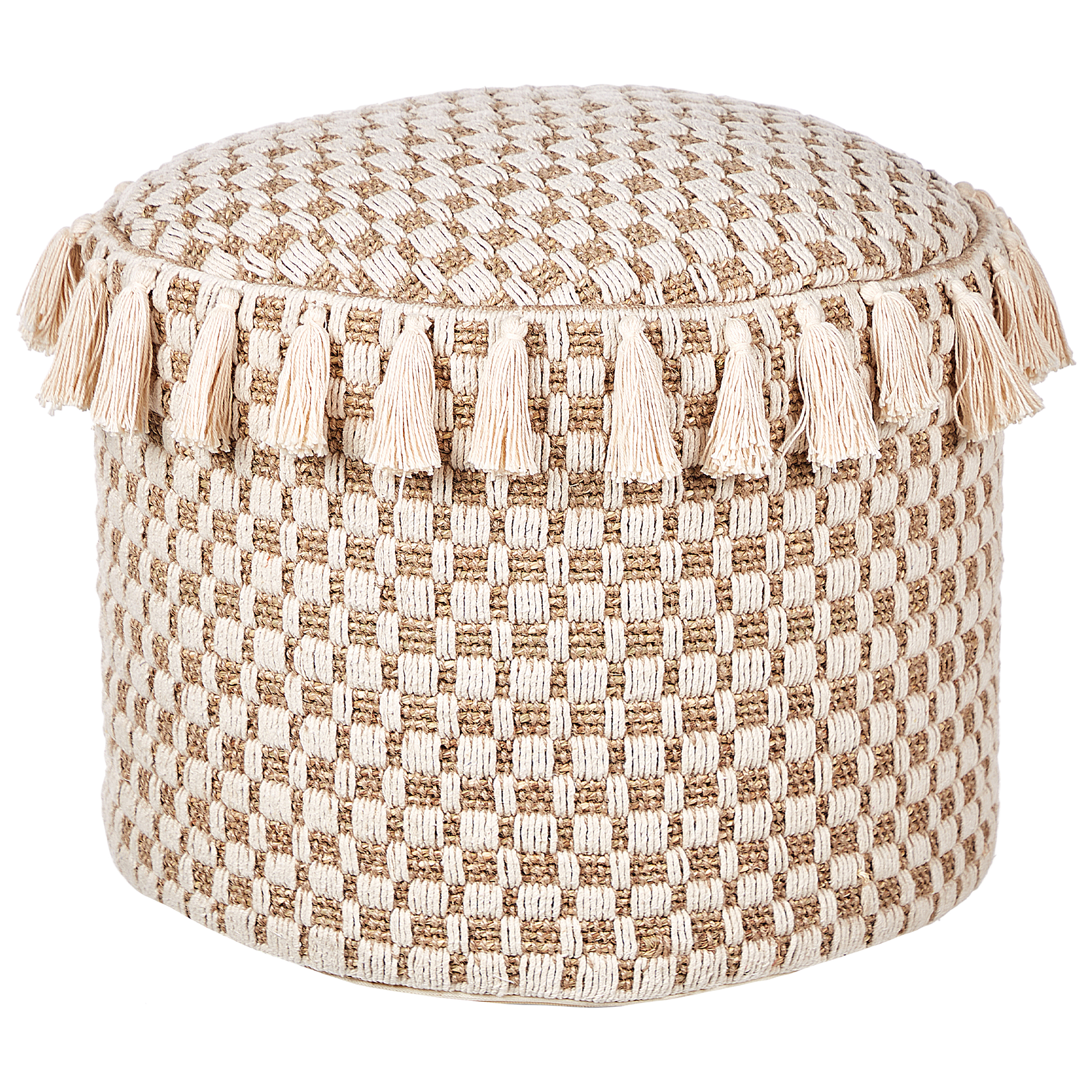 Pouf PIRAK Coton Beige clair | Leroy Merlin