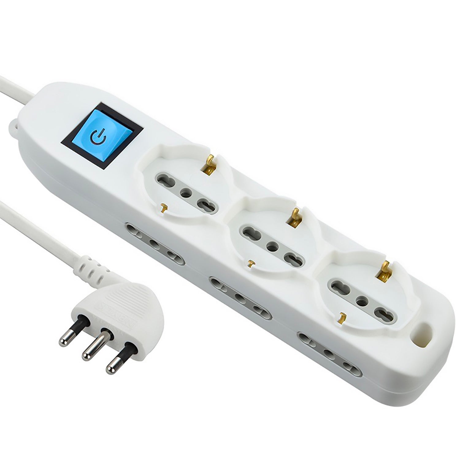 MULTI PRISE AVEC INTERRUPTEUR 3 Schuko + 6 Bival.10/16A - 62002 | Leroy ...