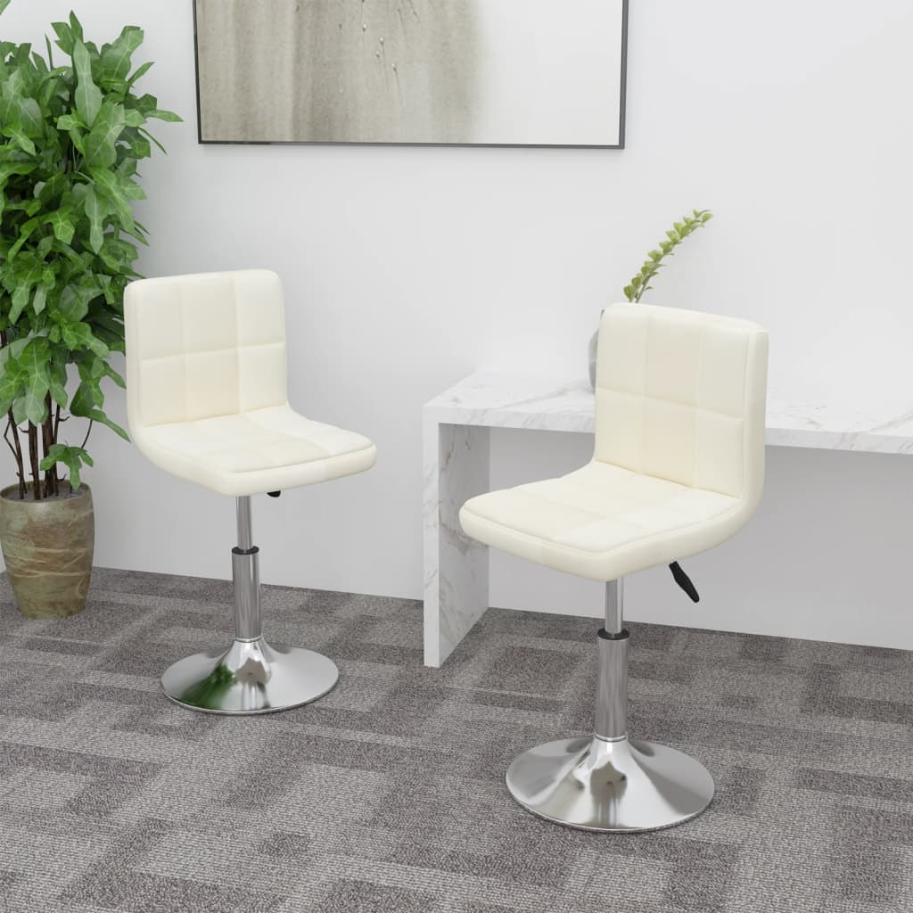 Sillas de comedor giratorias 2 unidades tela color crema | Leroy Merlin