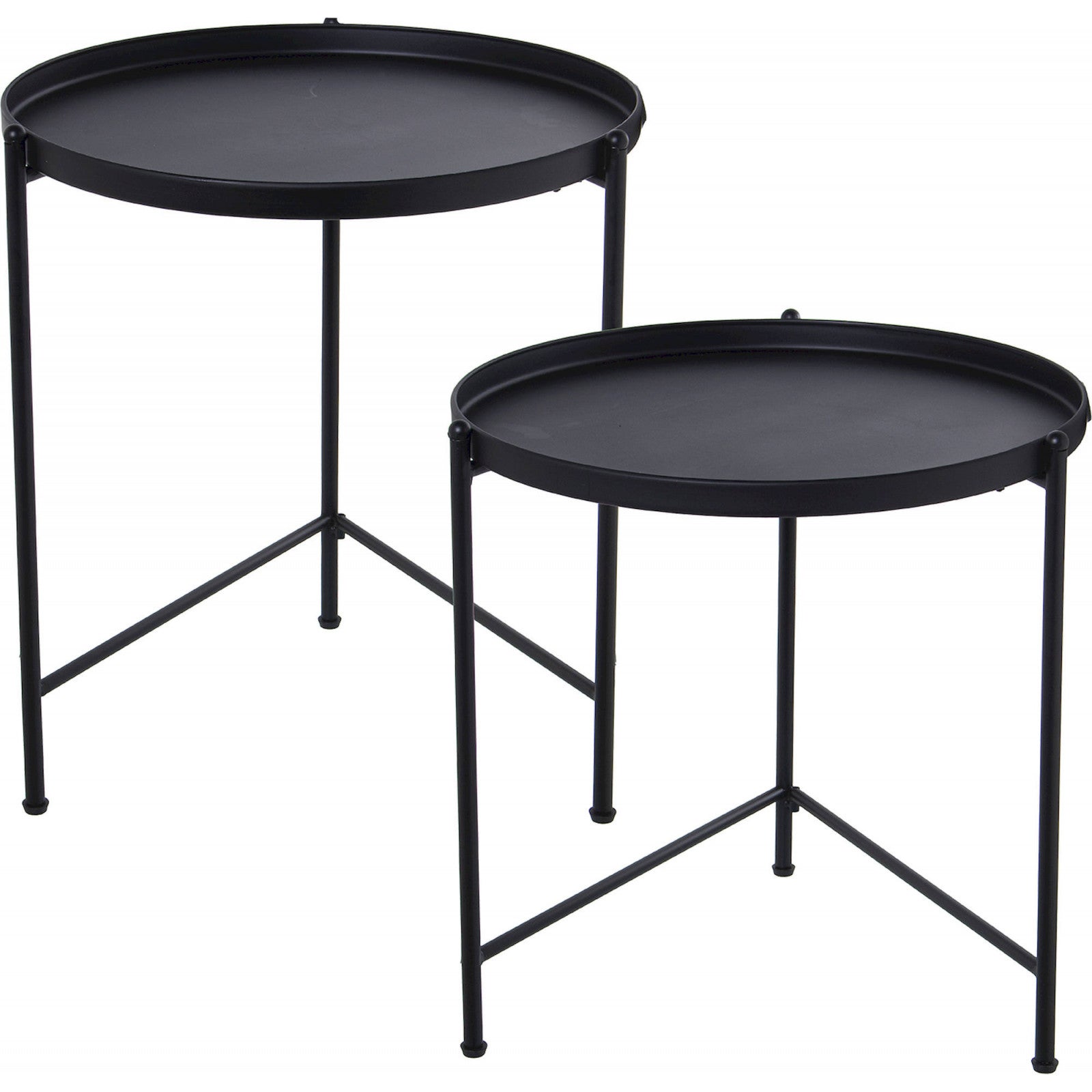 Table d'appoint élégante en métal noir chic et moderne 55 x 55 x 58 cm ...