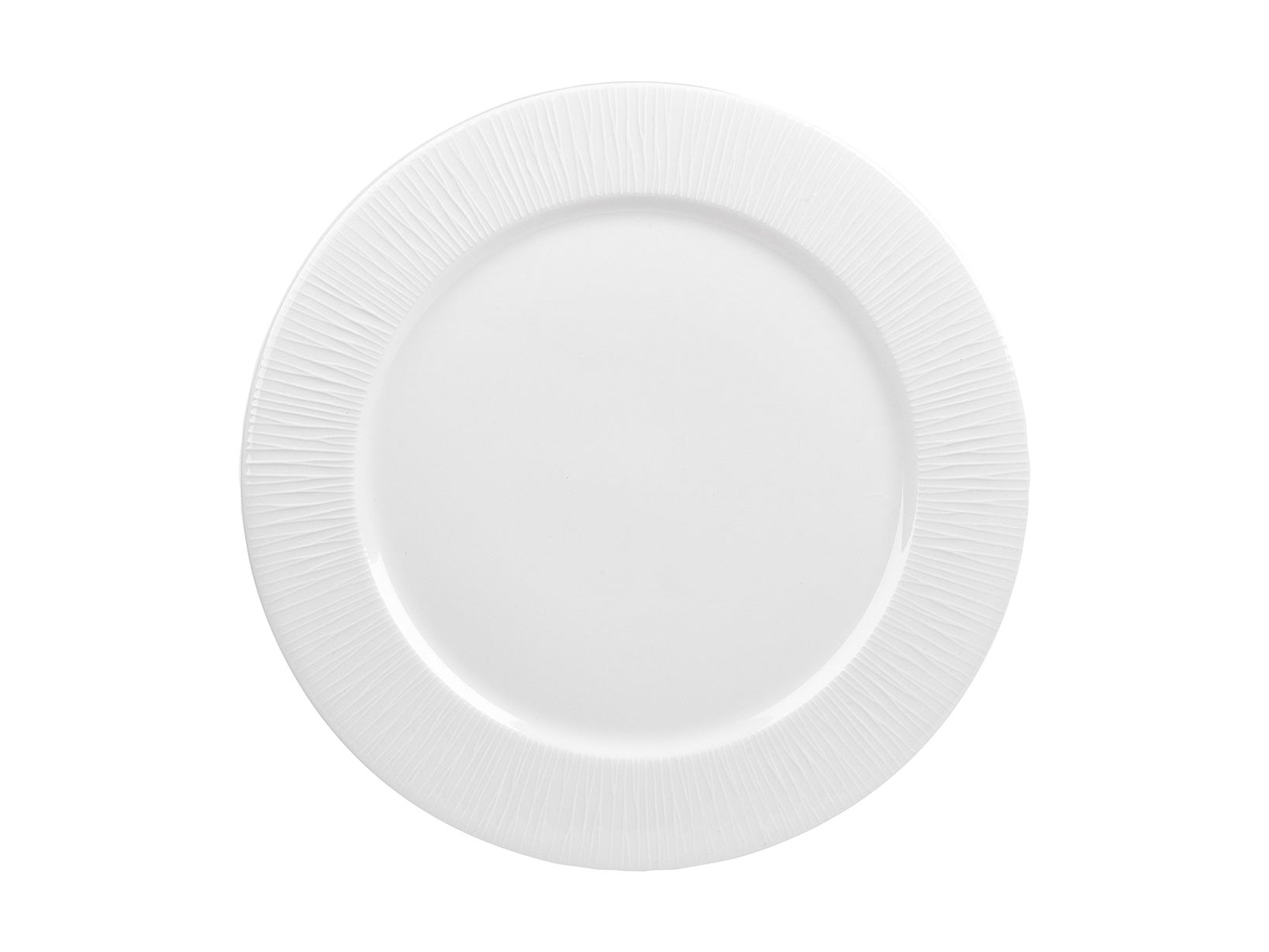 Plato Plano Cerámico Bambú Blanco Cm27,6 | Leroy Merlin