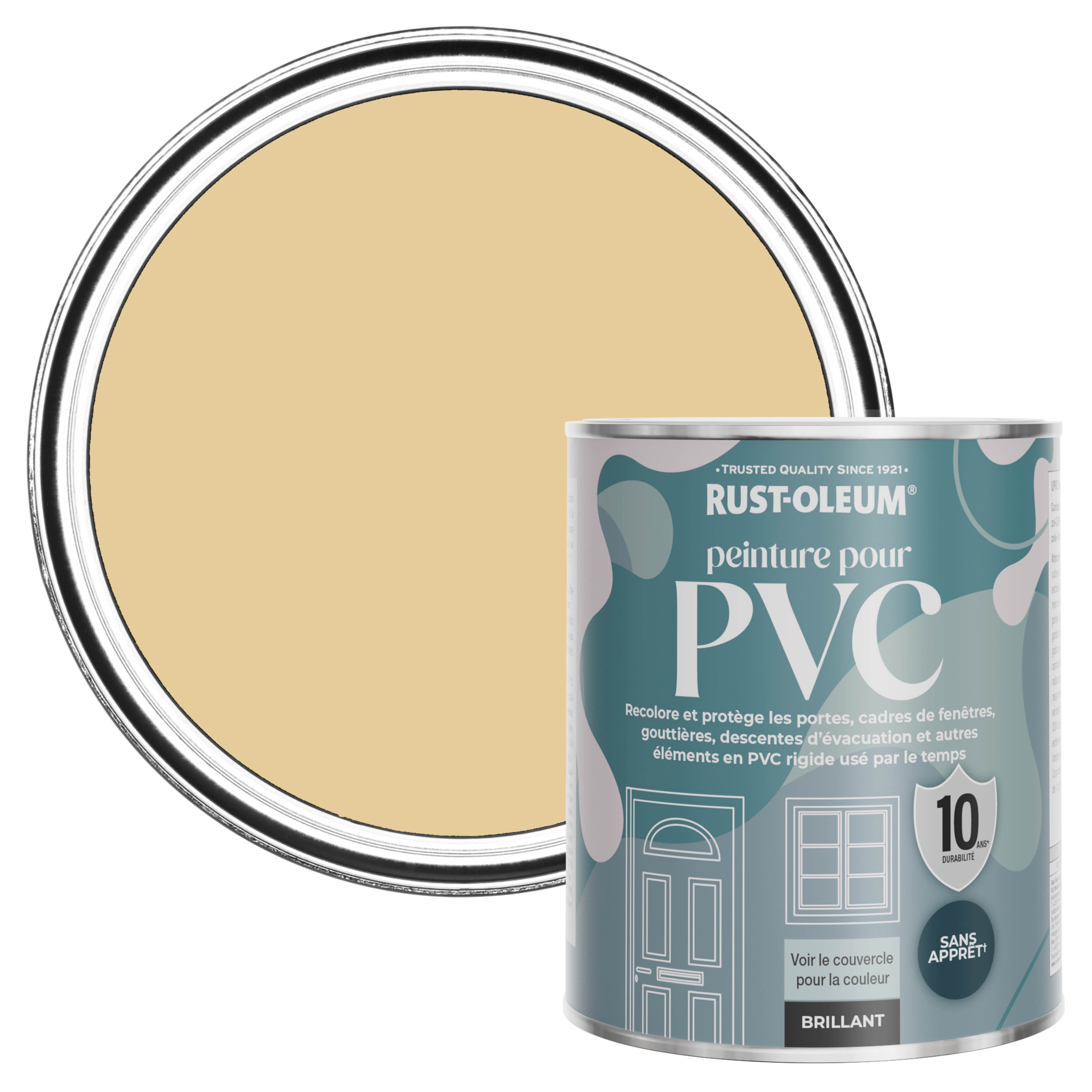 Rust-Oleum Peinture pour PVC, Finition Brillante - Tempête de Sable ...