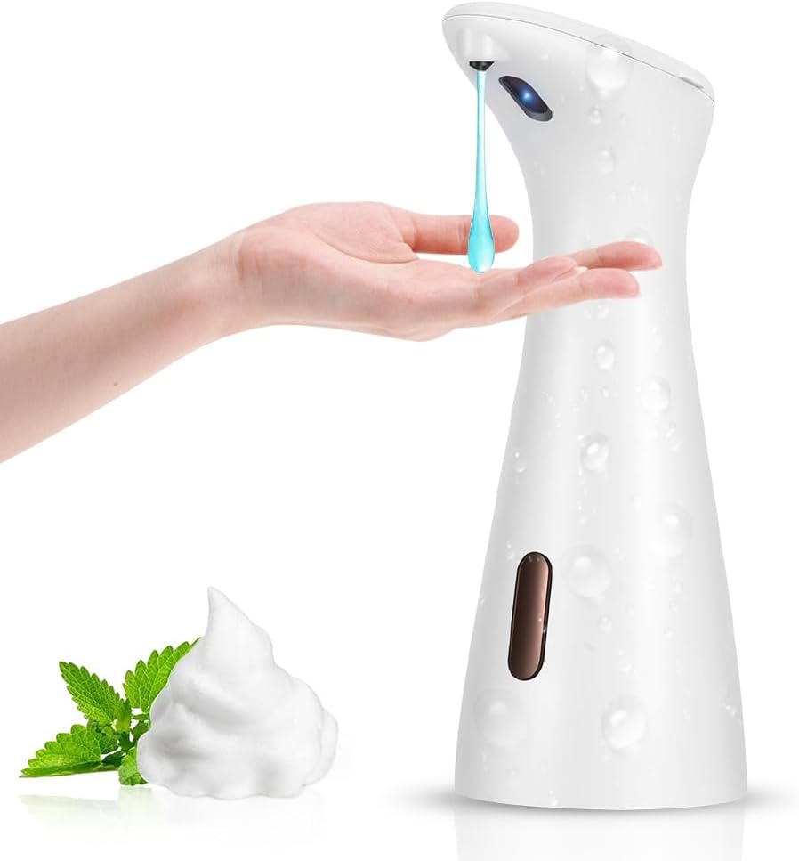 Dispensador de jabón automático blanco de 200 ml, eléctrico, sin ...