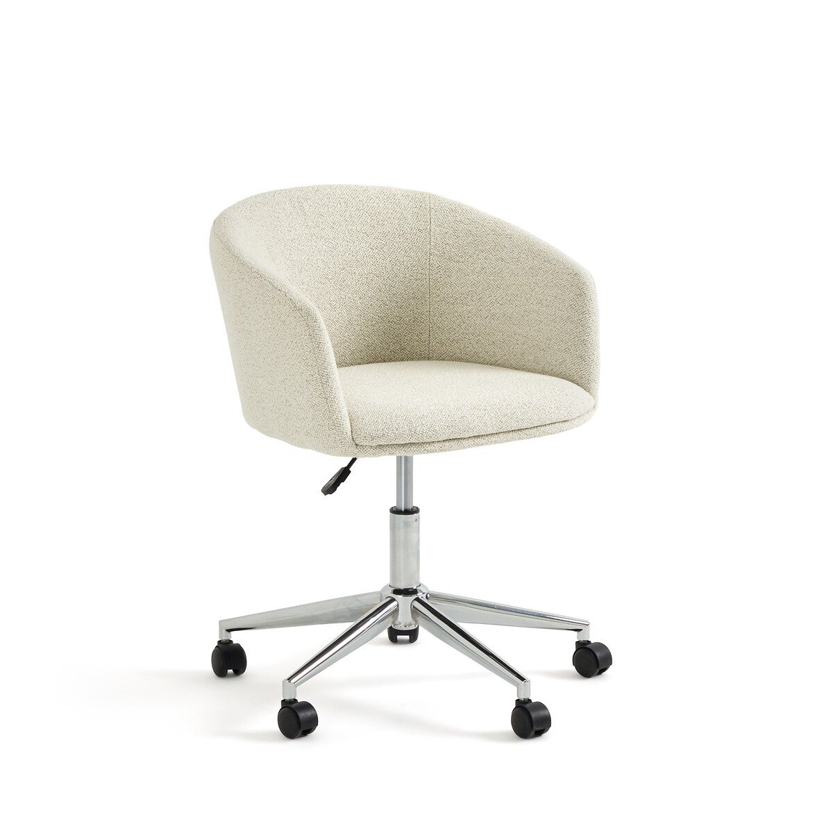 Fauteuil de bureau rotatif à roulettes, Thea - Ecru - taille unique ...