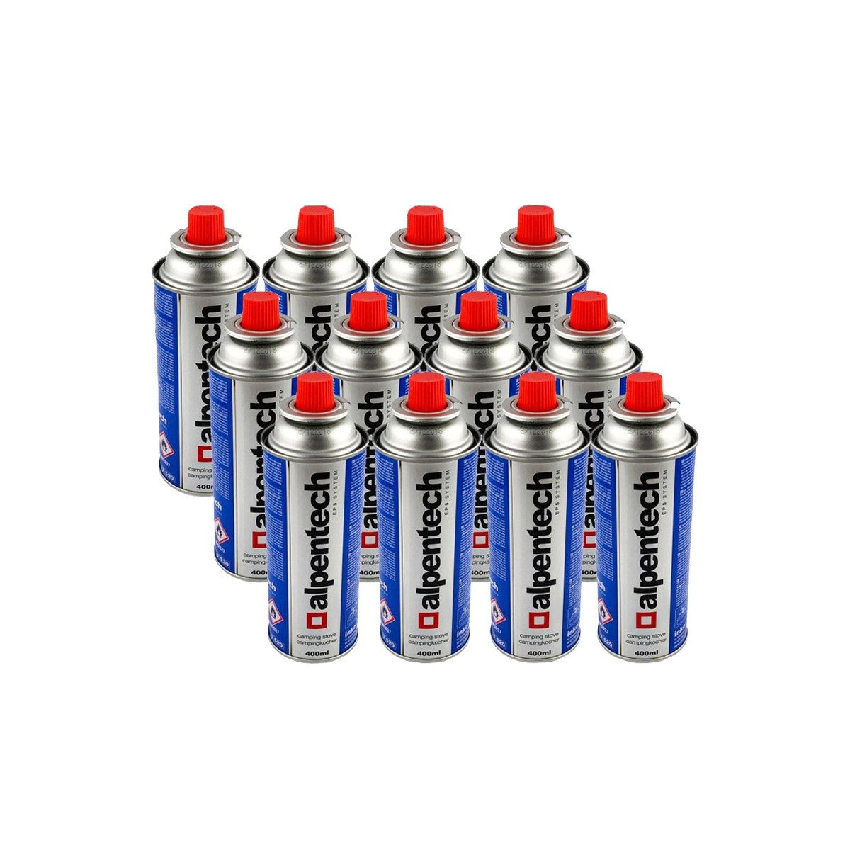 Paquete de 12 cartuchos de gas butano ALPENTECH 250 g Botella de gas ...