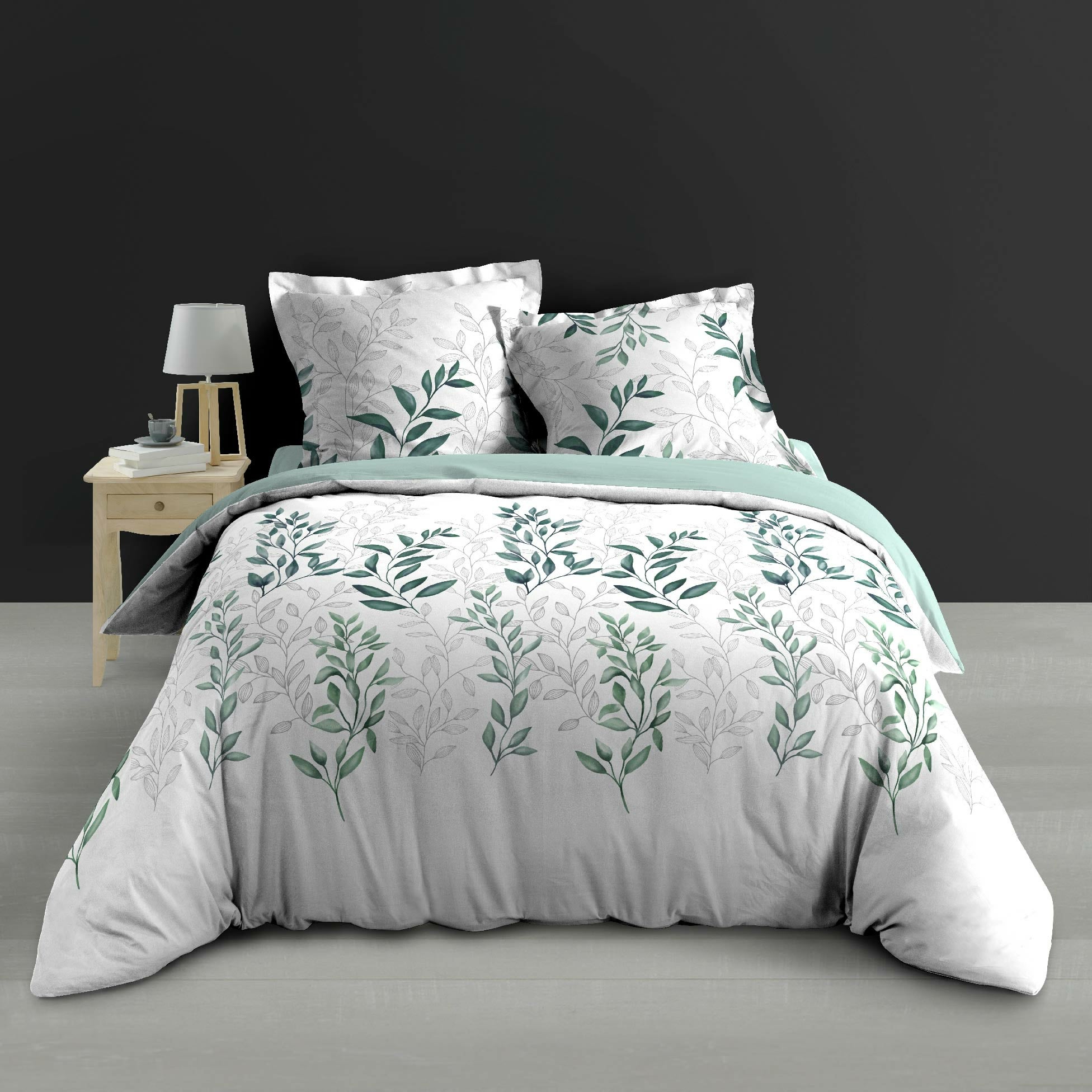 PARURE 3 P. 260 x 240 CM PERCALE IMP. 78 FILS ALLOVER WENDY | Leroy Merlin